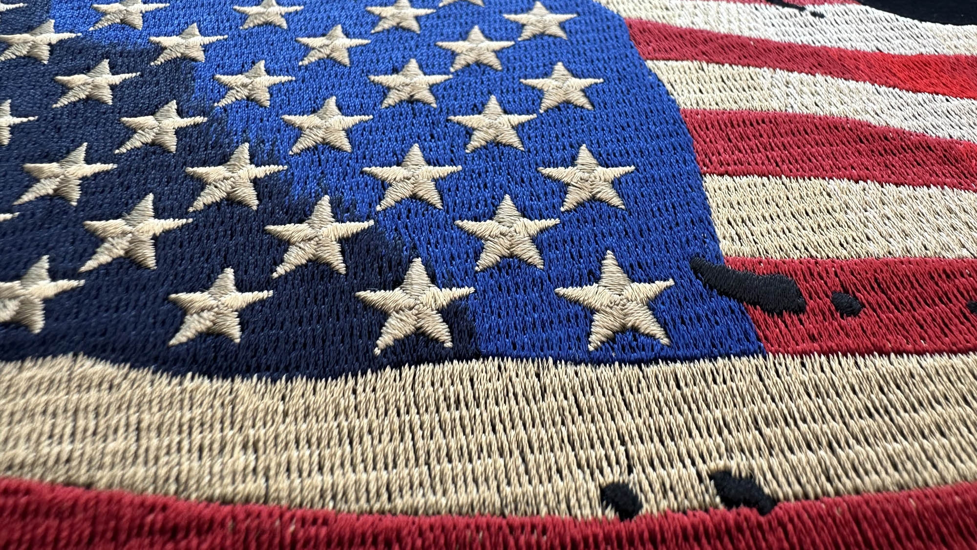 Waving American Flag Patch, Large Patriotic Patches by Ivamis Patches