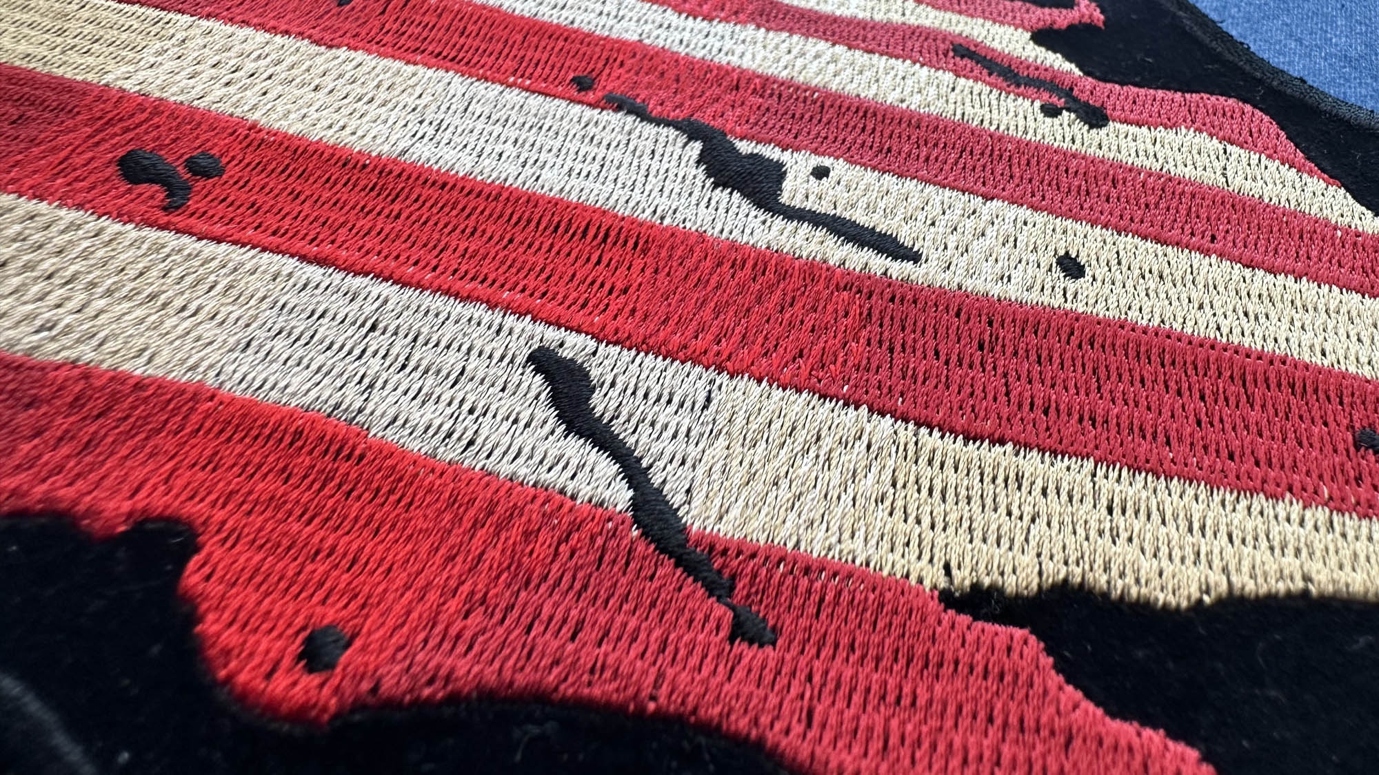 Waving American Flag Patch, Large Patriotic Patches by Ivamis Patches