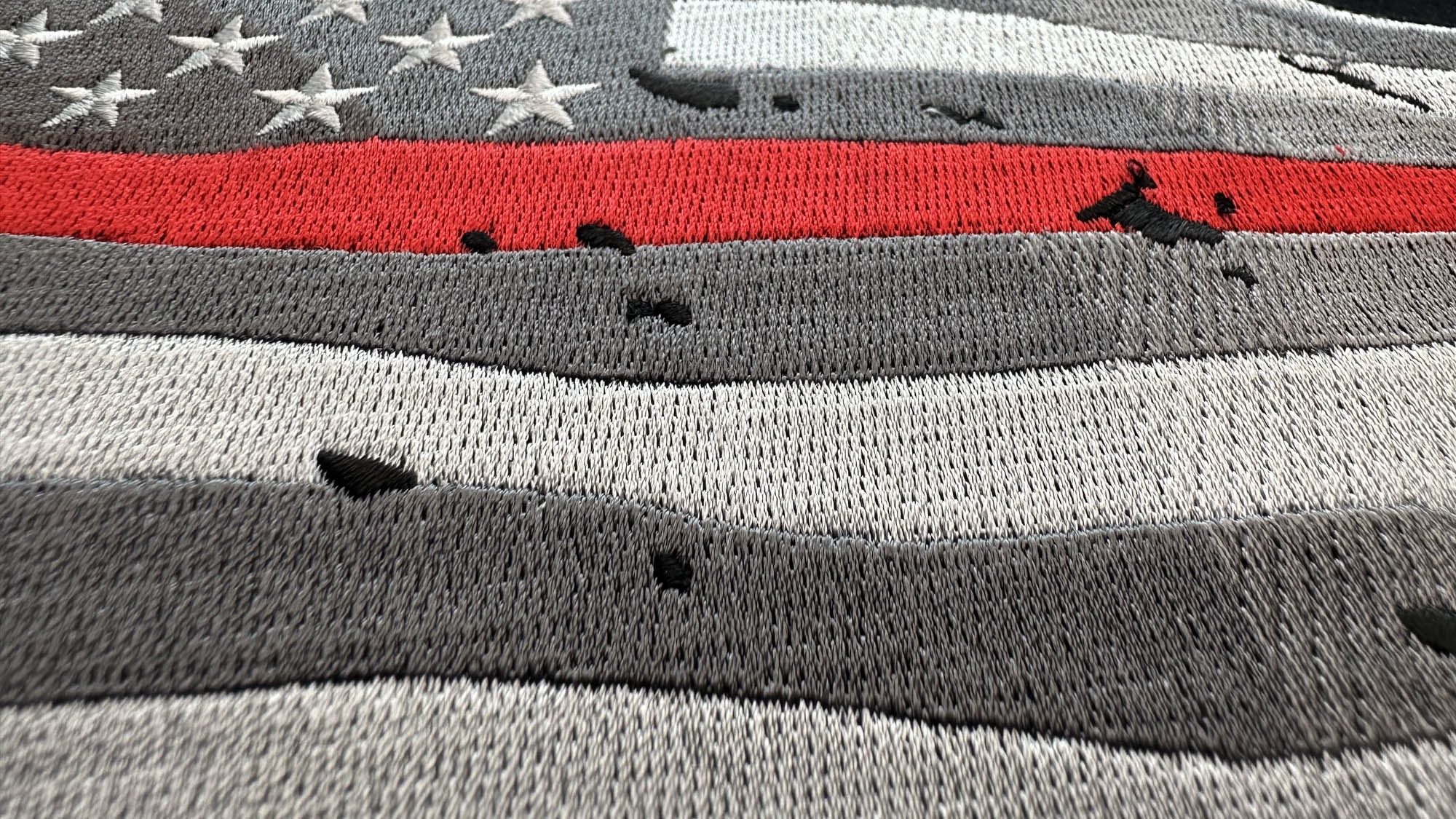 Red Stripe American Flag Patch, Large Patriotic Patches by Ivamis Patches