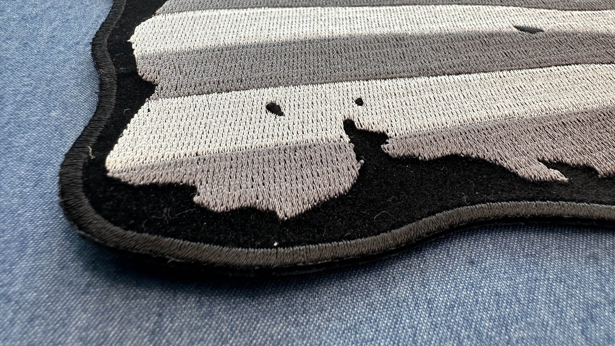 Red Stripe American Flag Patch, Large Patriotic Patches by Ivamis Patches