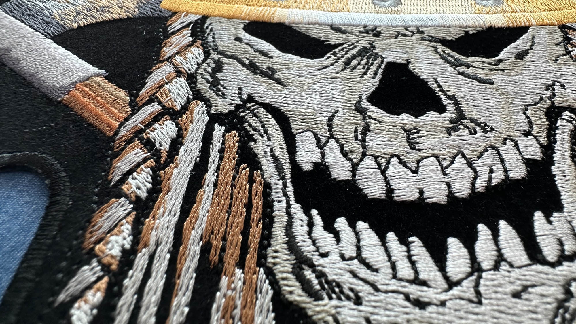 Viking Skull Patch, Large Skull Patches for Biker Jackets by Ivamis Patches