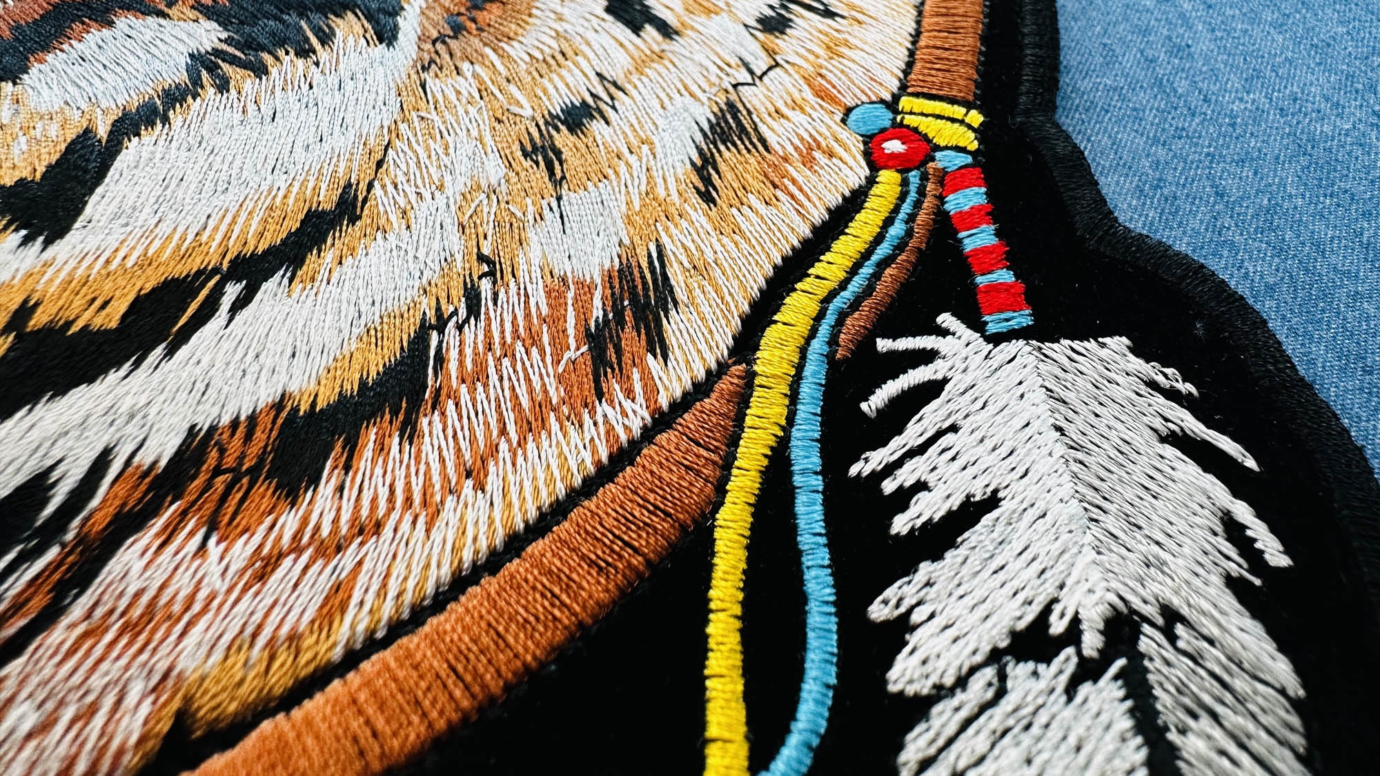 Dreamcatcher Wolf Feathers Patch, Large Animal Patches for Jackets by ...