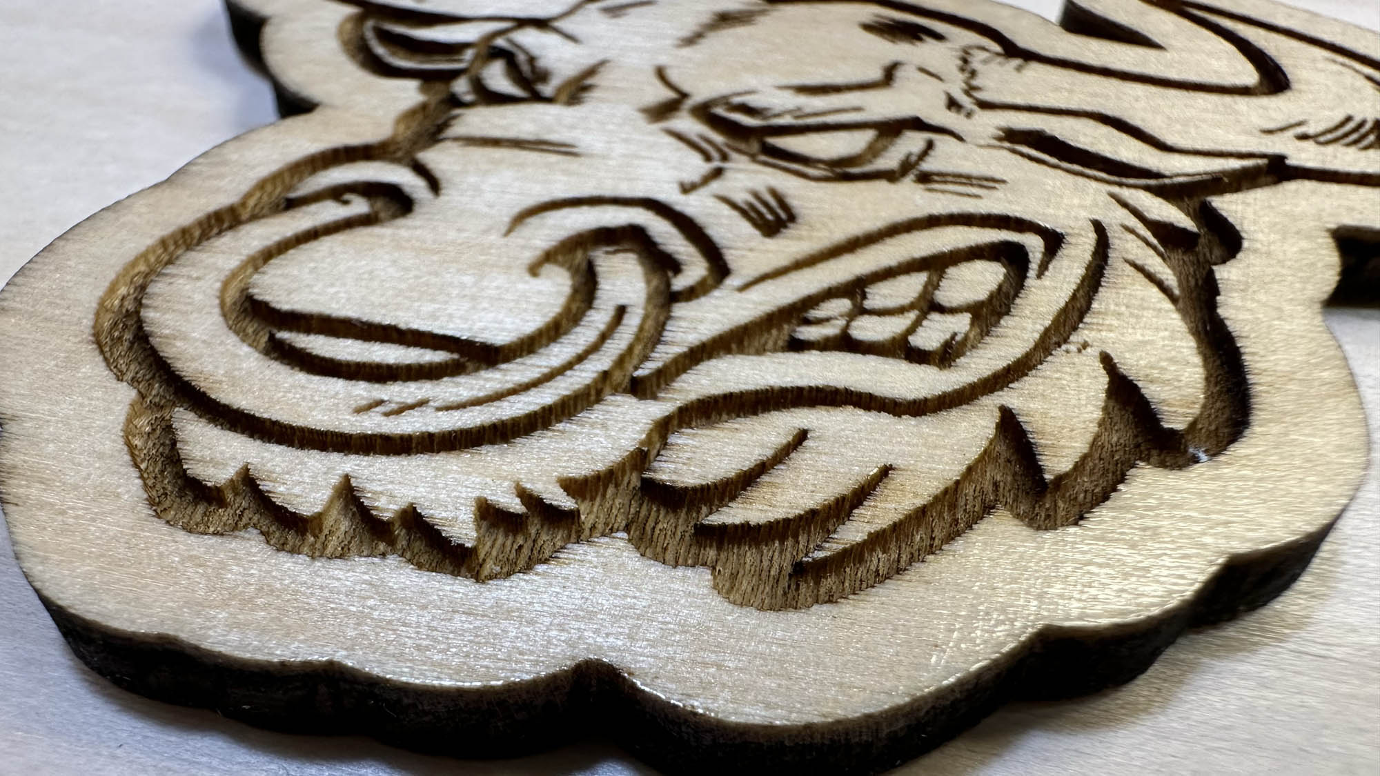 Angry Bull with Nose Ring Wood Decor by Ivamis Patches