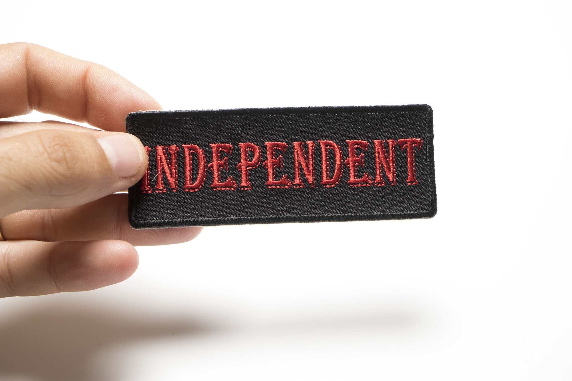 Independent Patch In Red Font | Embroidered Patches by Ivamis Patches