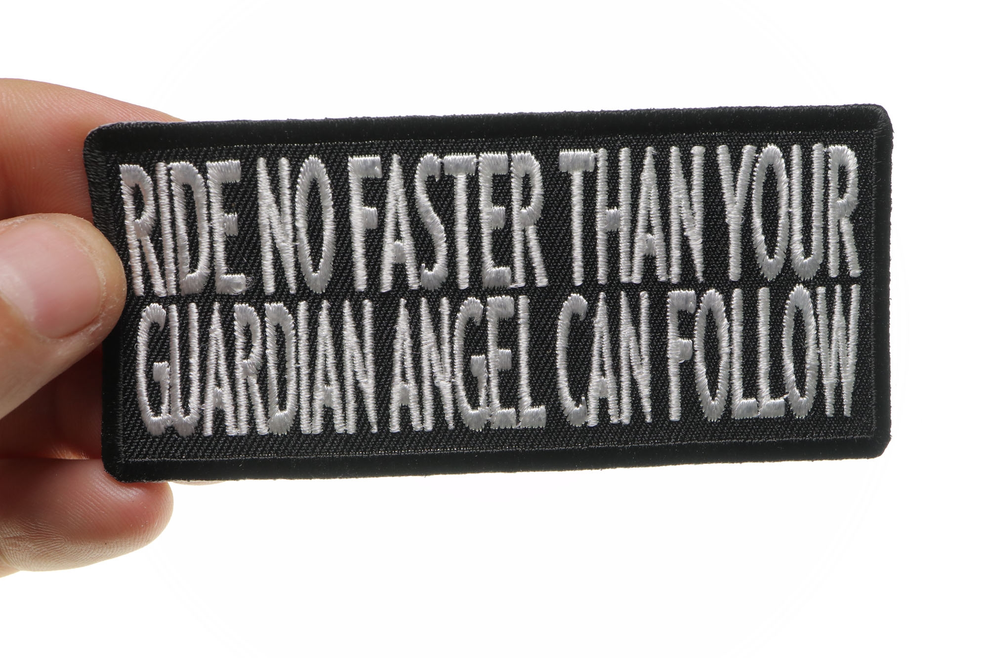 Ride No Faster Than Your Guardian Angel Can Follow Patch | Biker ...