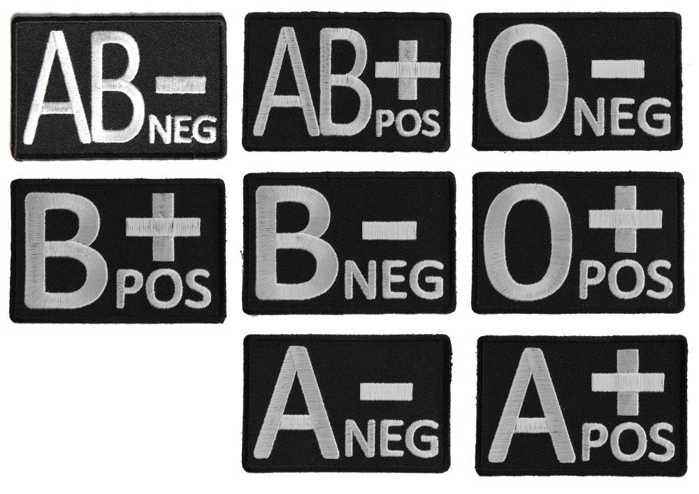 8 Blood Type Identification Patches by Ivamis Patches