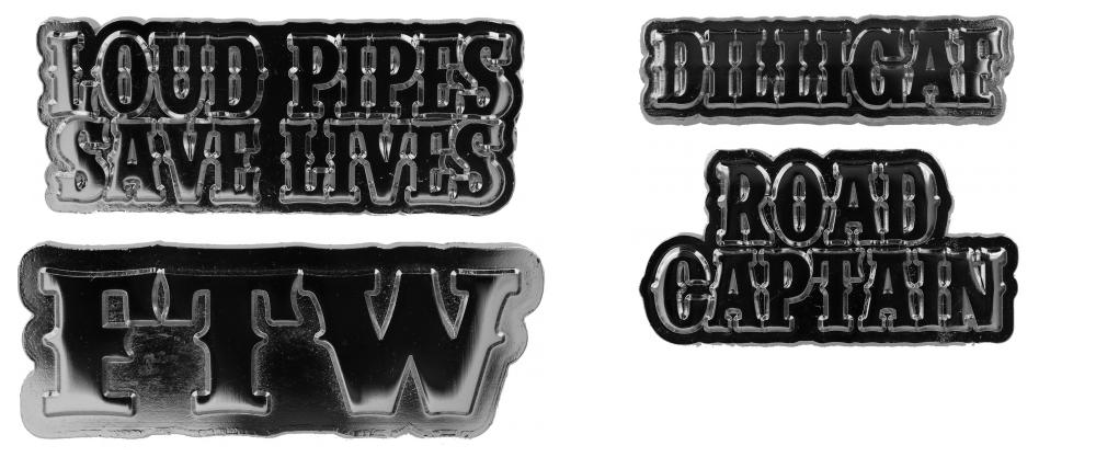 Biker Pins Set of 4 by Ivamis Patches