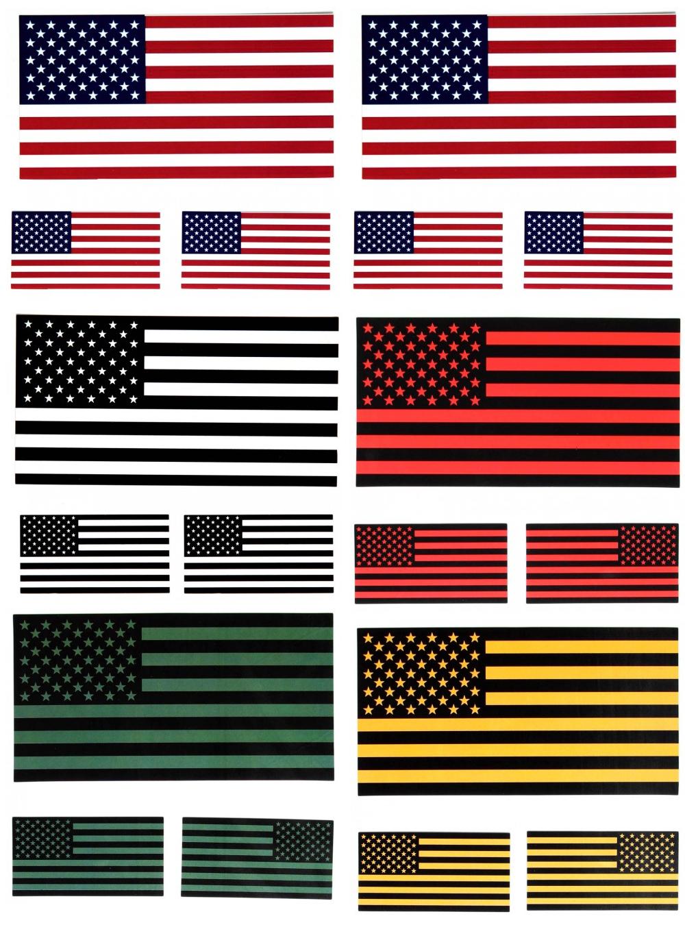 American Flag Stickers In Different Colors | Stickers - TheCheapPlace