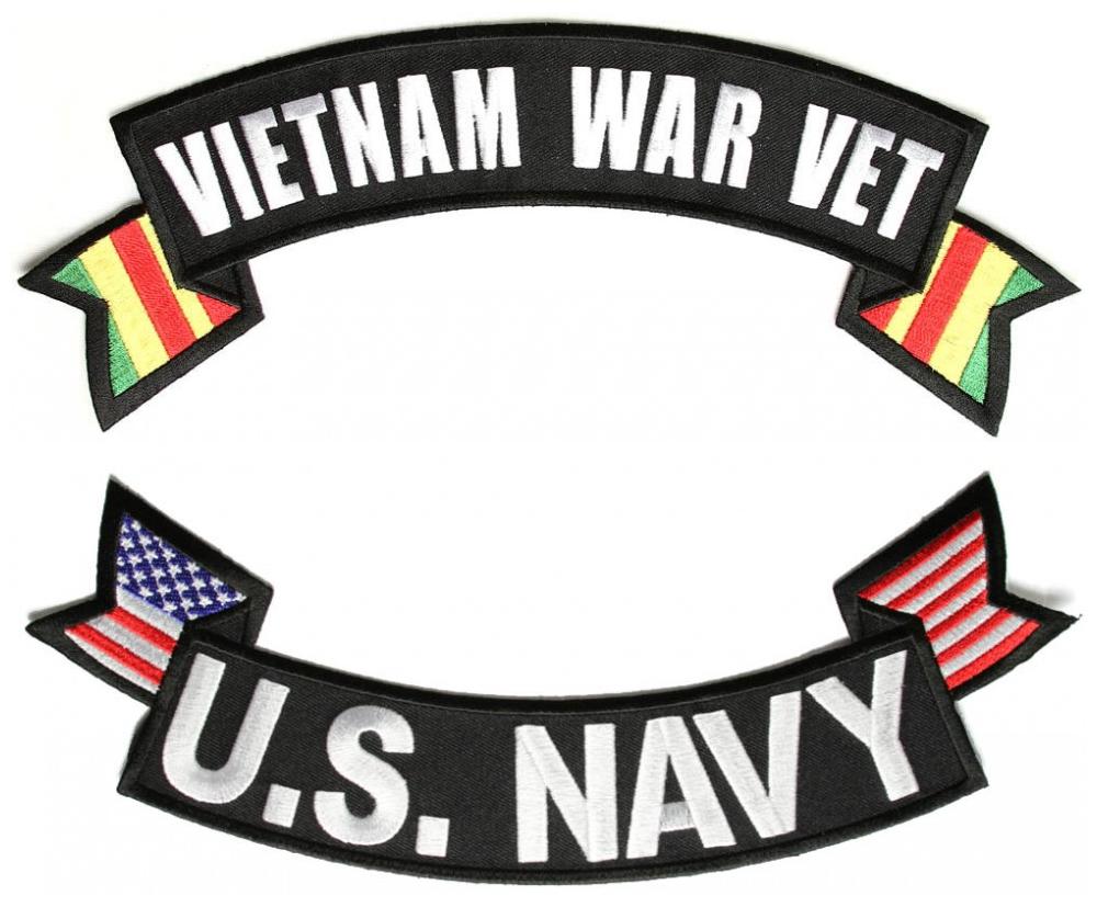 Vietnam War Vet US Navy 2 Piece Large Back Patch Set | Navy Patches ...