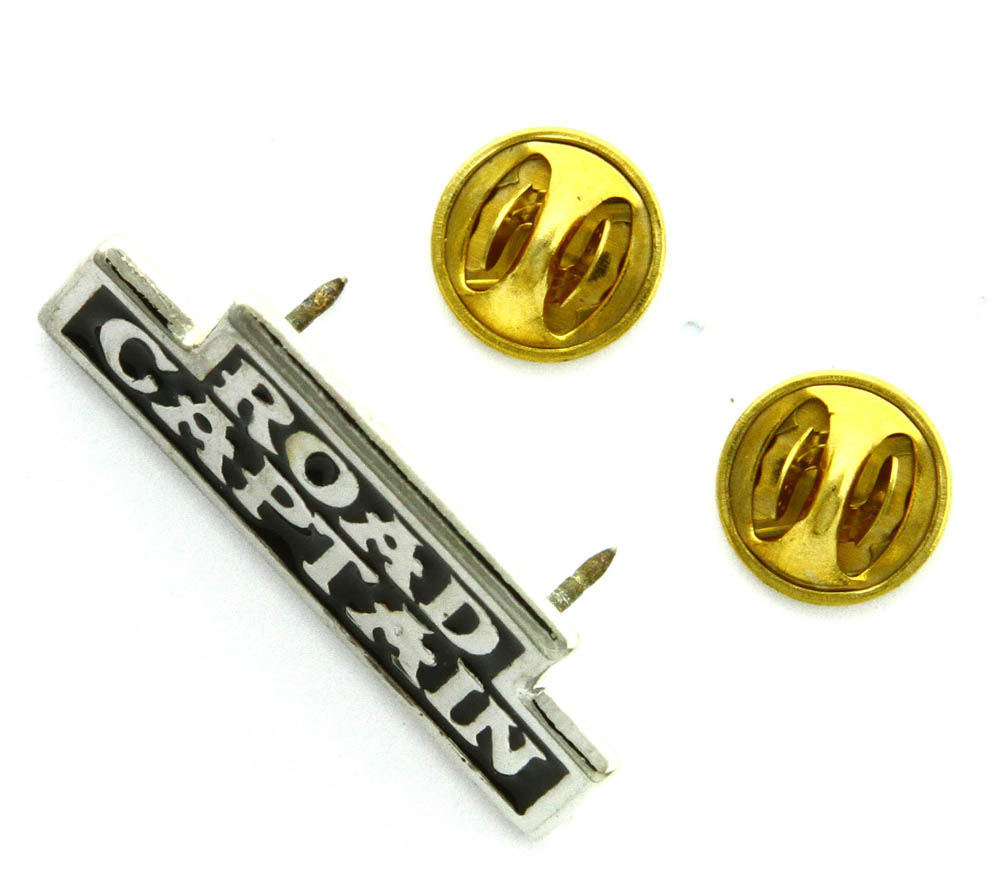 Road Captain Pin Silver Plated | Rank Pins - TheCheapPlace