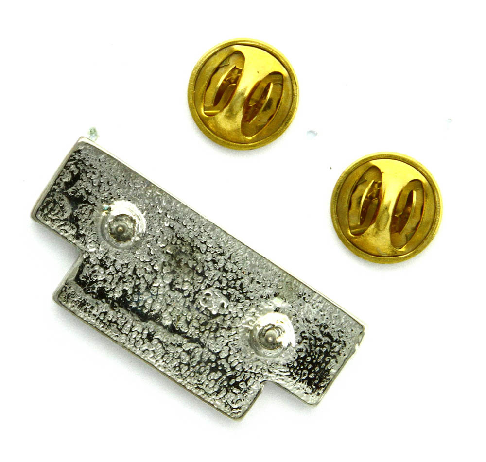 Road Captain Pin Silver Plated | Rank Pins - TheCheapPlace