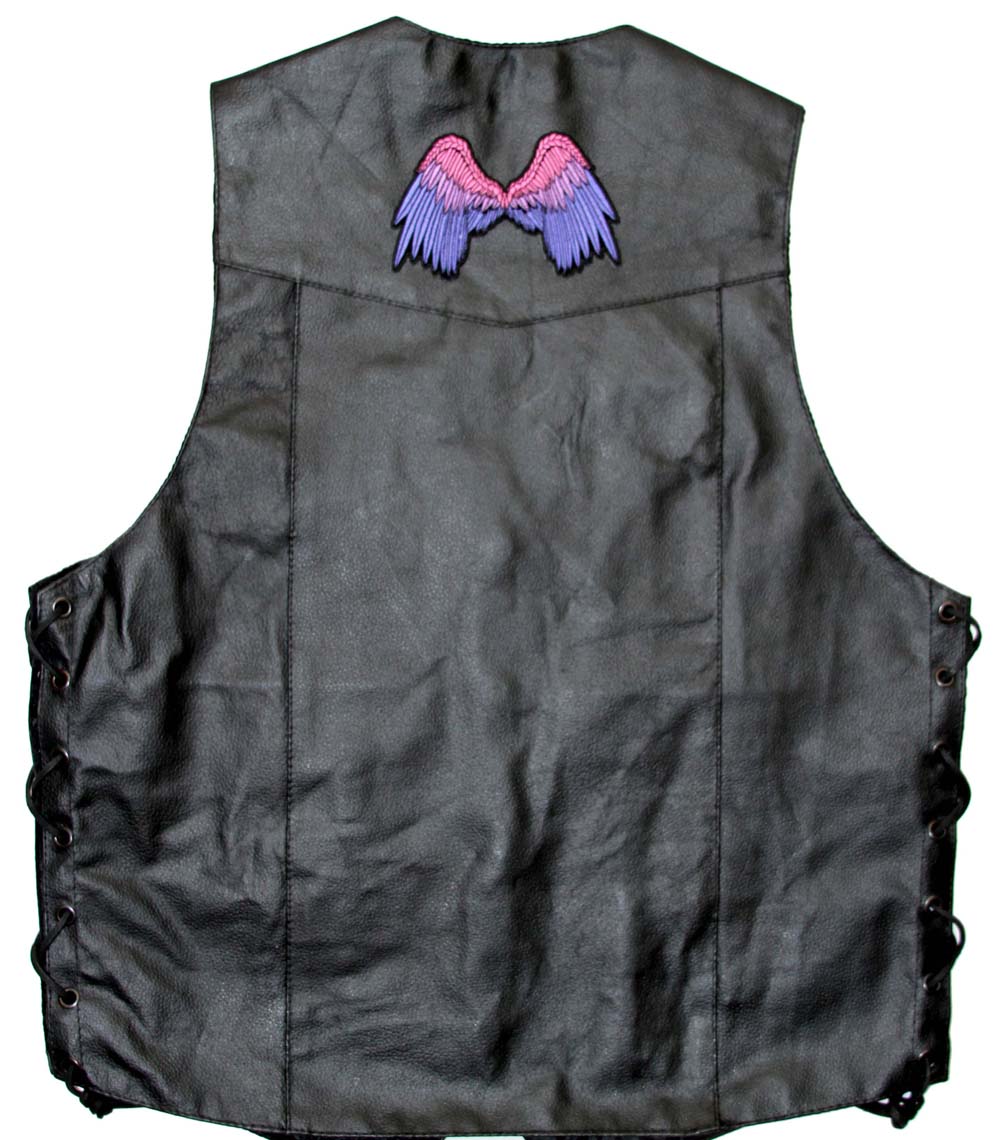 Small Angel Wings Patch In Pink | Embroidered Patches by Ivamis Patches