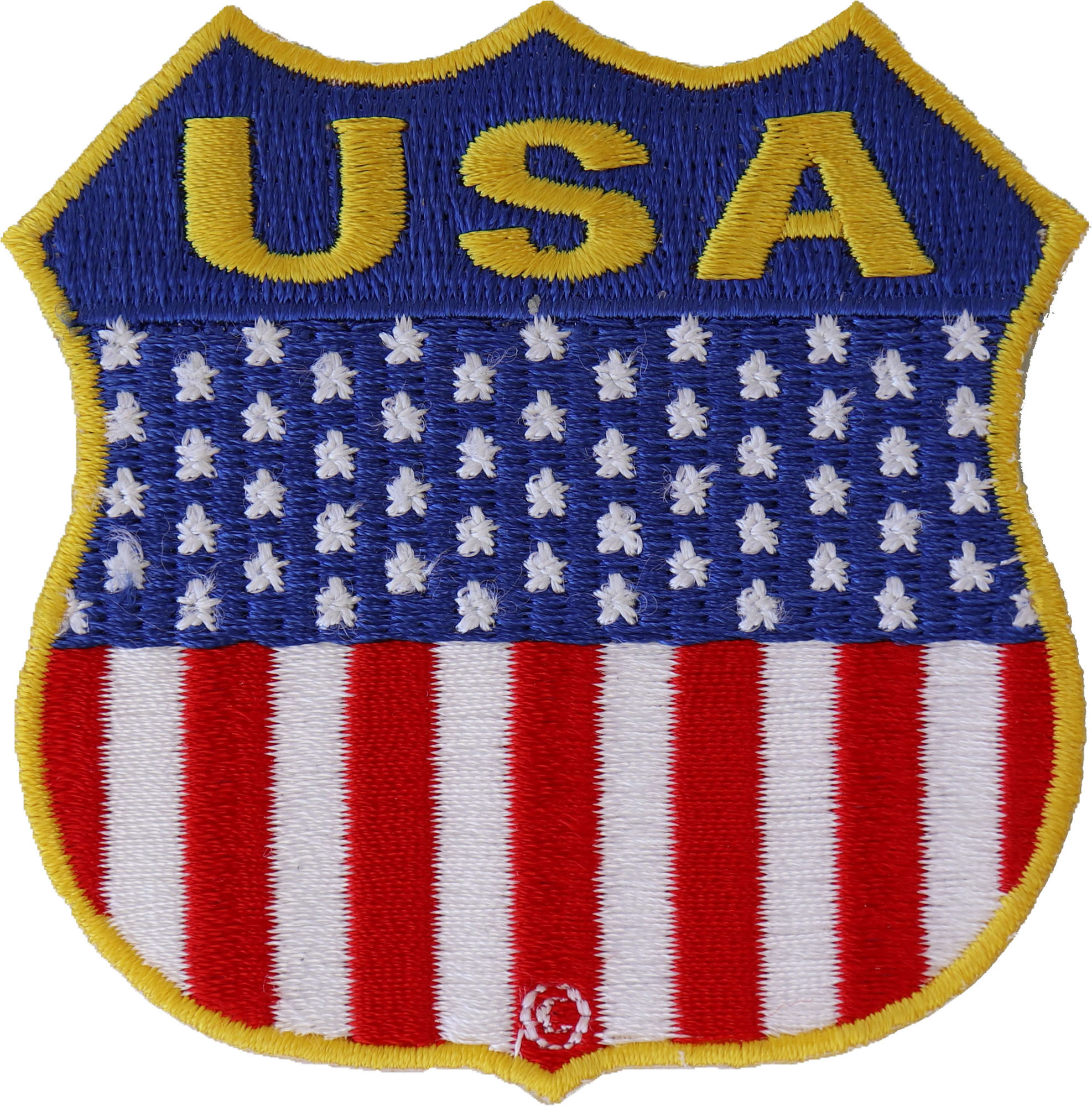 Iron On American Flag Shield Patch | Embroidered Patches by Ivamis Patches