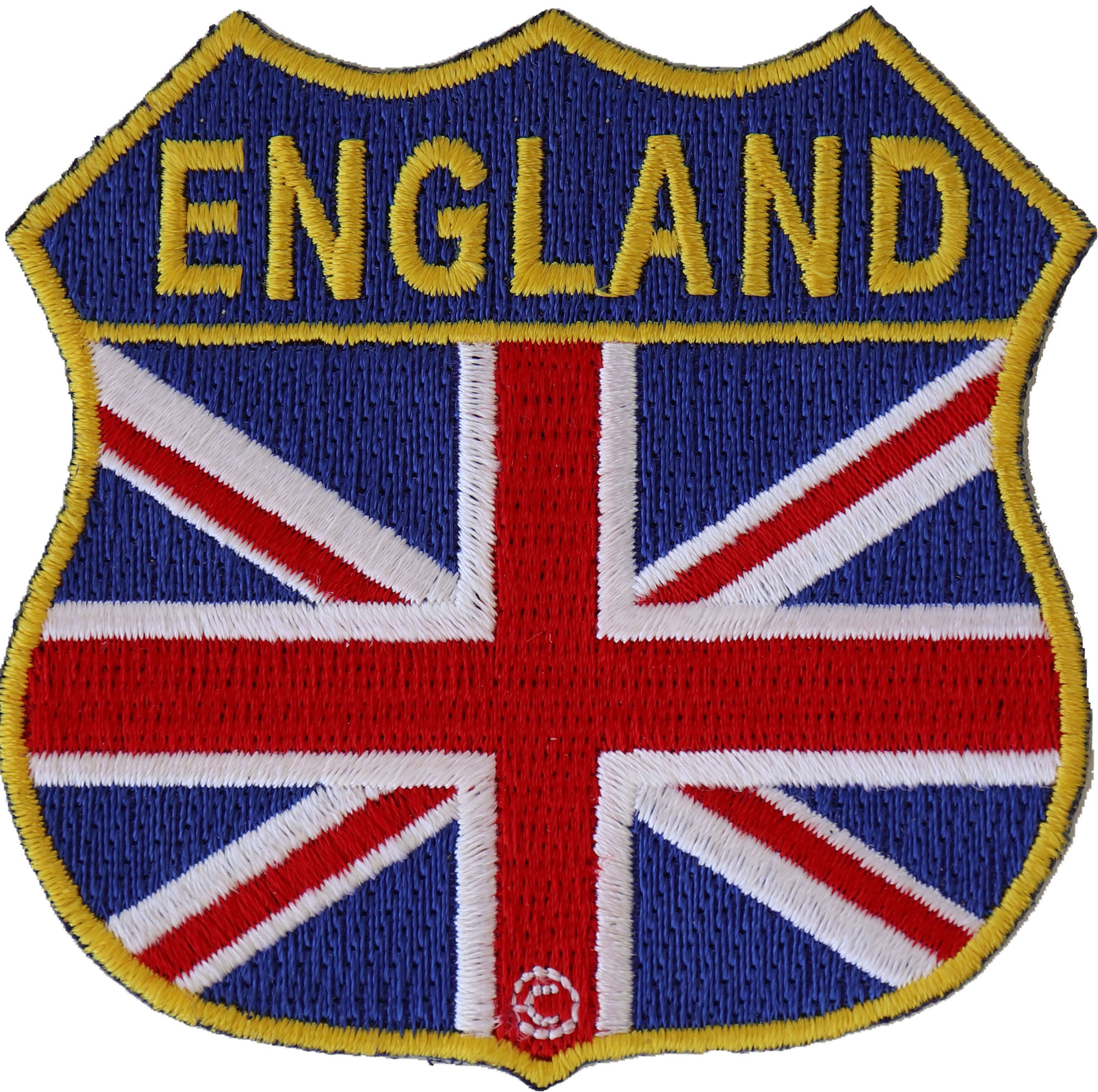 Iron On England Flag Shield Patch | Embroidered Patches by Ivamis Patches