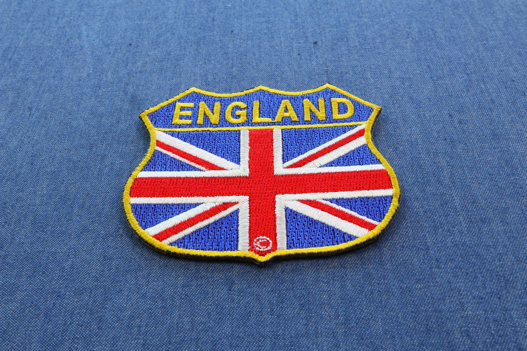 Iron On England Flag Shield Patch | Embroidered Patches by Ivamis Patches