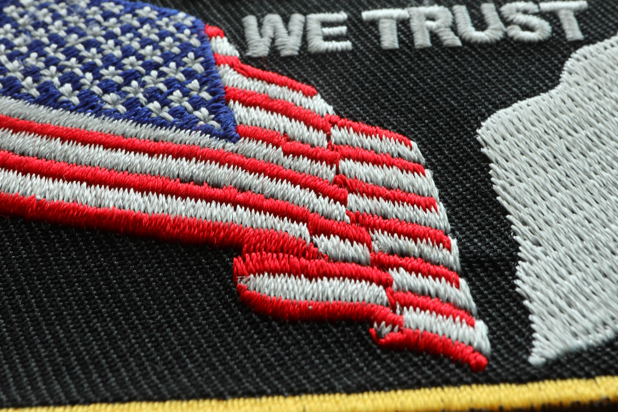In God We Trust Christian American Flag Iron On Patch | Embroidered ...