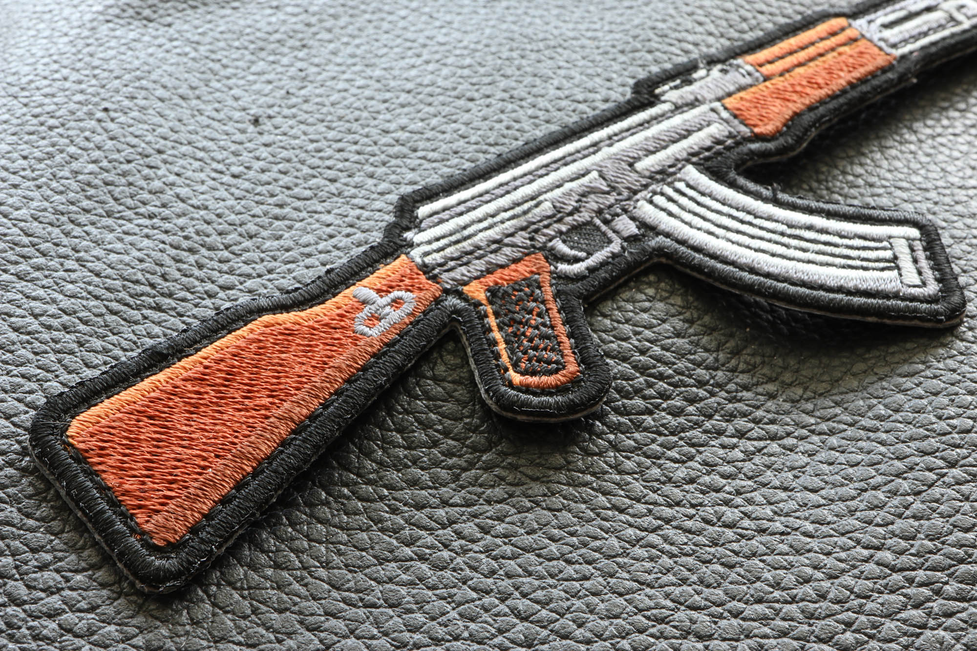 AK-47 Embroidered Gun Patch Points Right | Embroidered Patches by ...