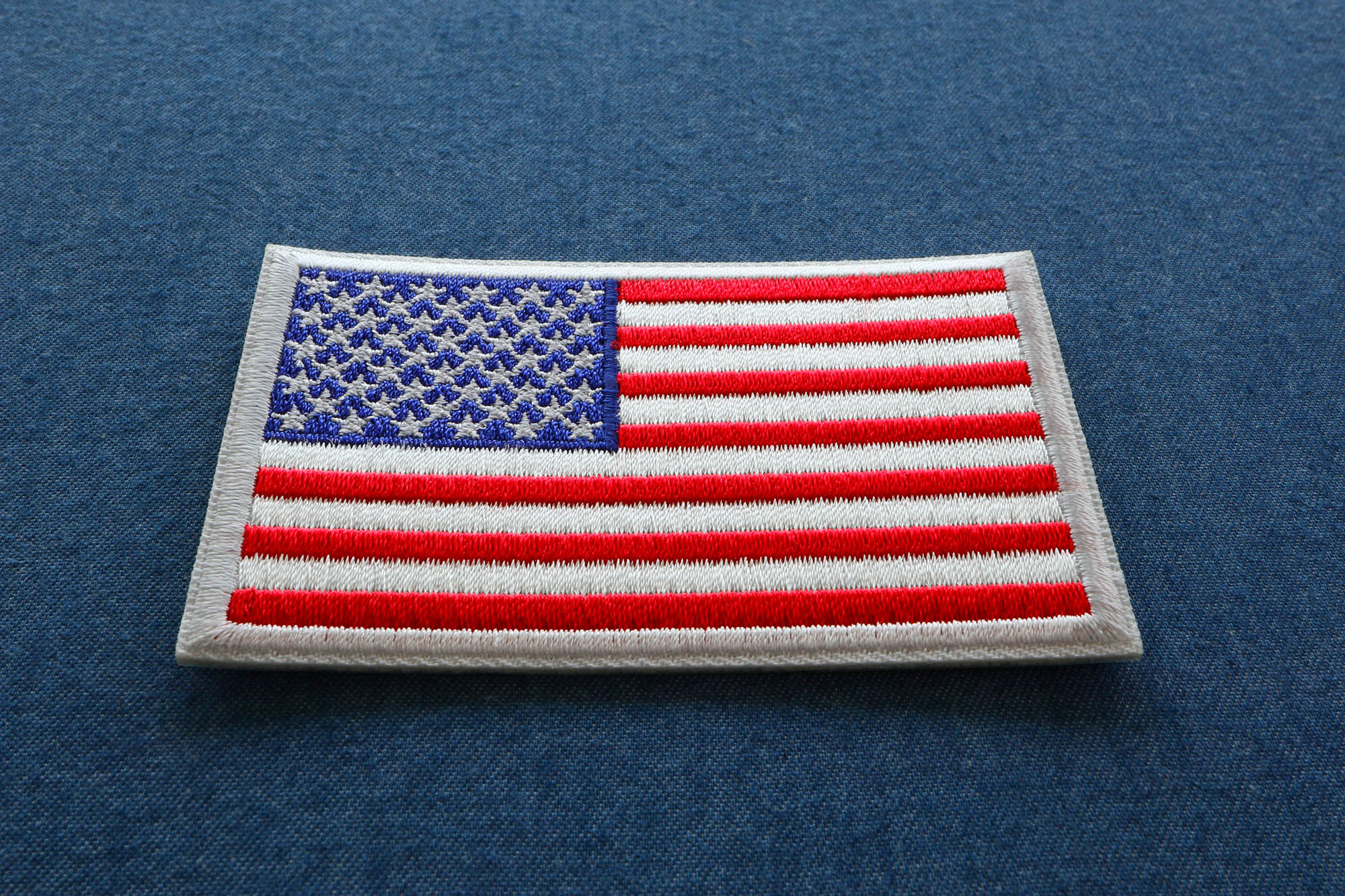 US Flag Patch - White Border | Embroidered Patches by Ivamis Patches