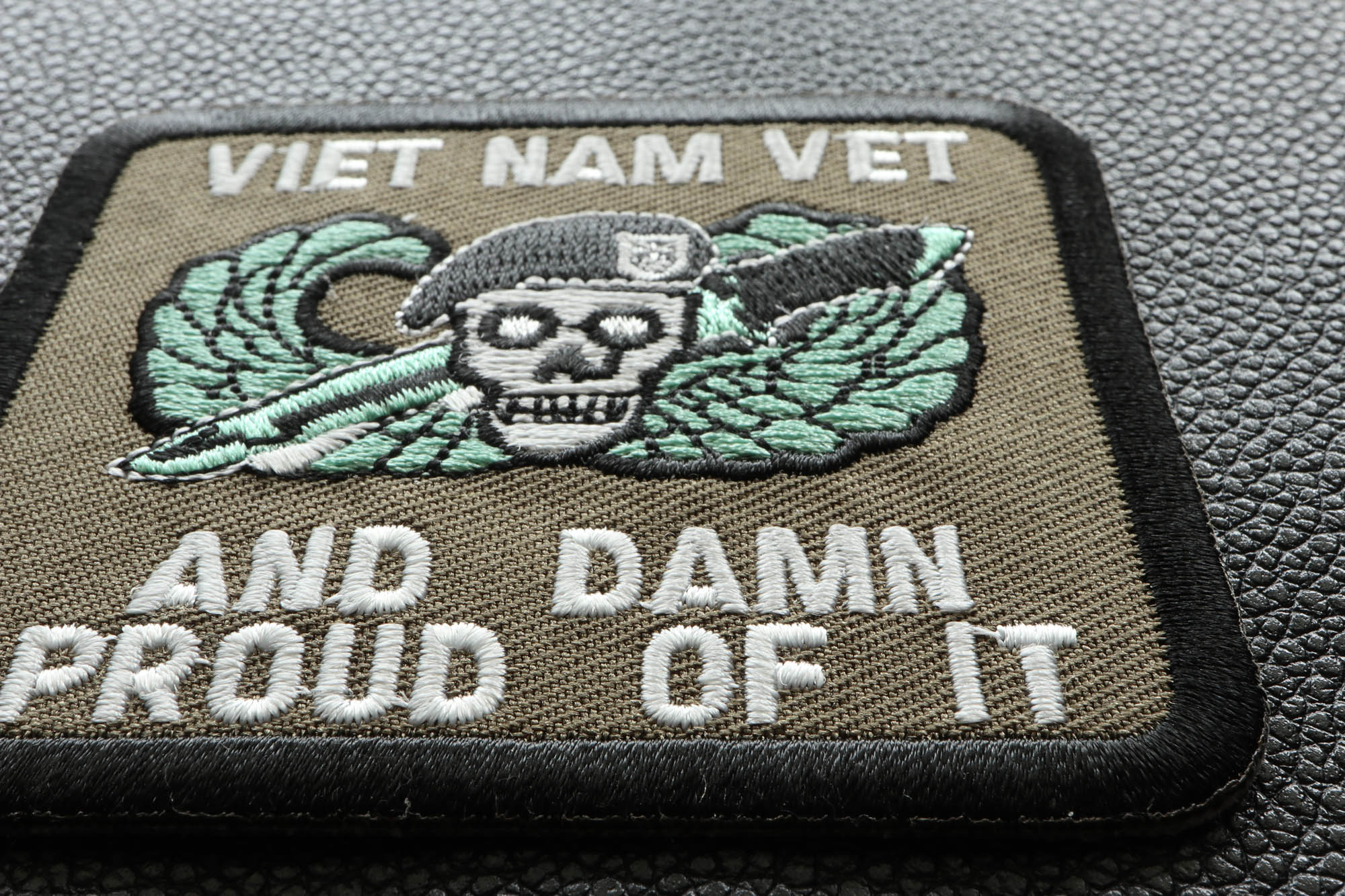 Vietnam Vet and Damn Proud Of It Patch, Skull Patches by Ivamis Patches