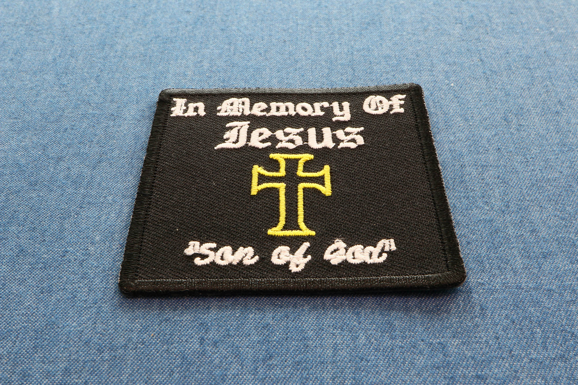In Memory Of Jesus Son Of God Iron On Christian Patch | Embroidered ...