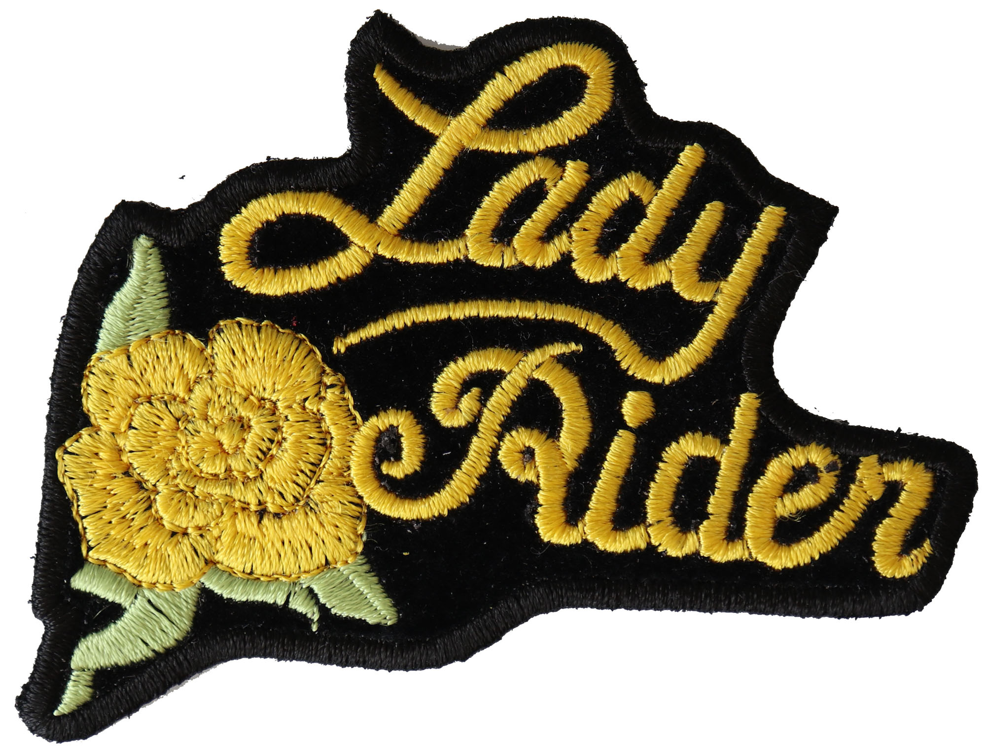 Yellow Lady Rider Rose Patch | Embroidered Patches by Ivamis Patches