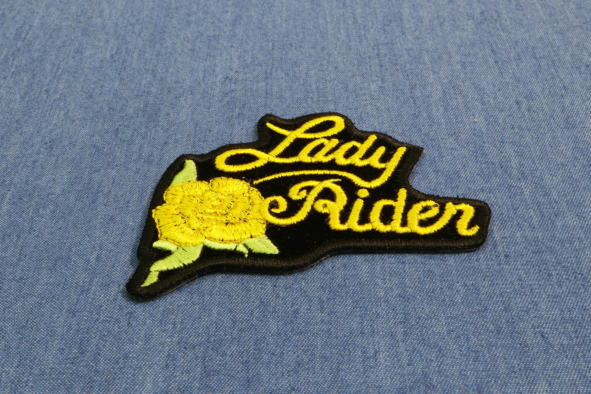 Yellow Lady Rider Rose Patch | Embroidered Patches by Ivamis Patches