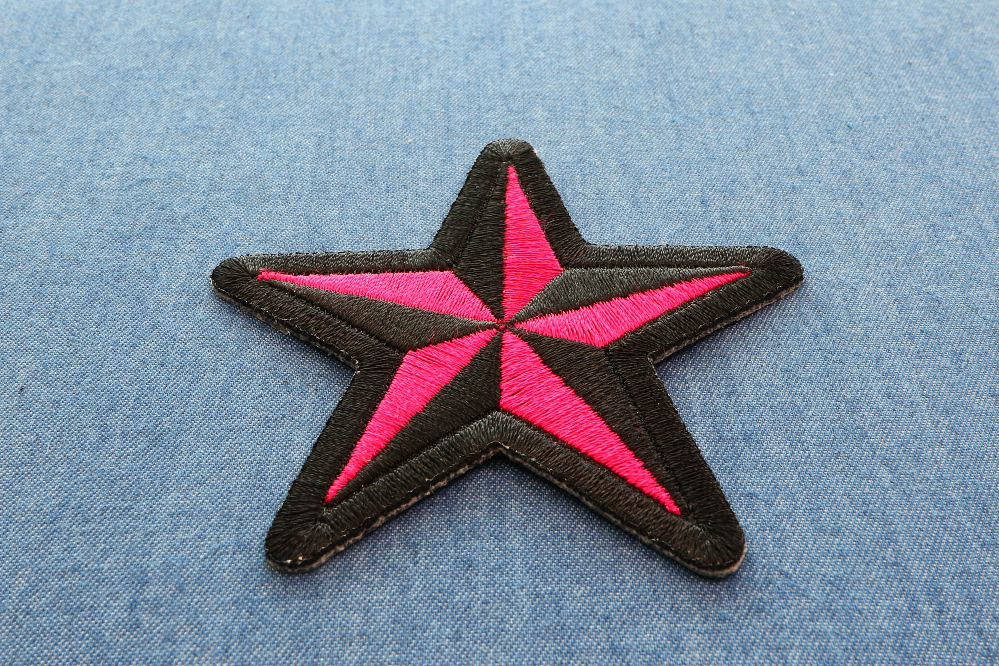 Pink Star Patch, Iron on Patches by Ivamis Patches