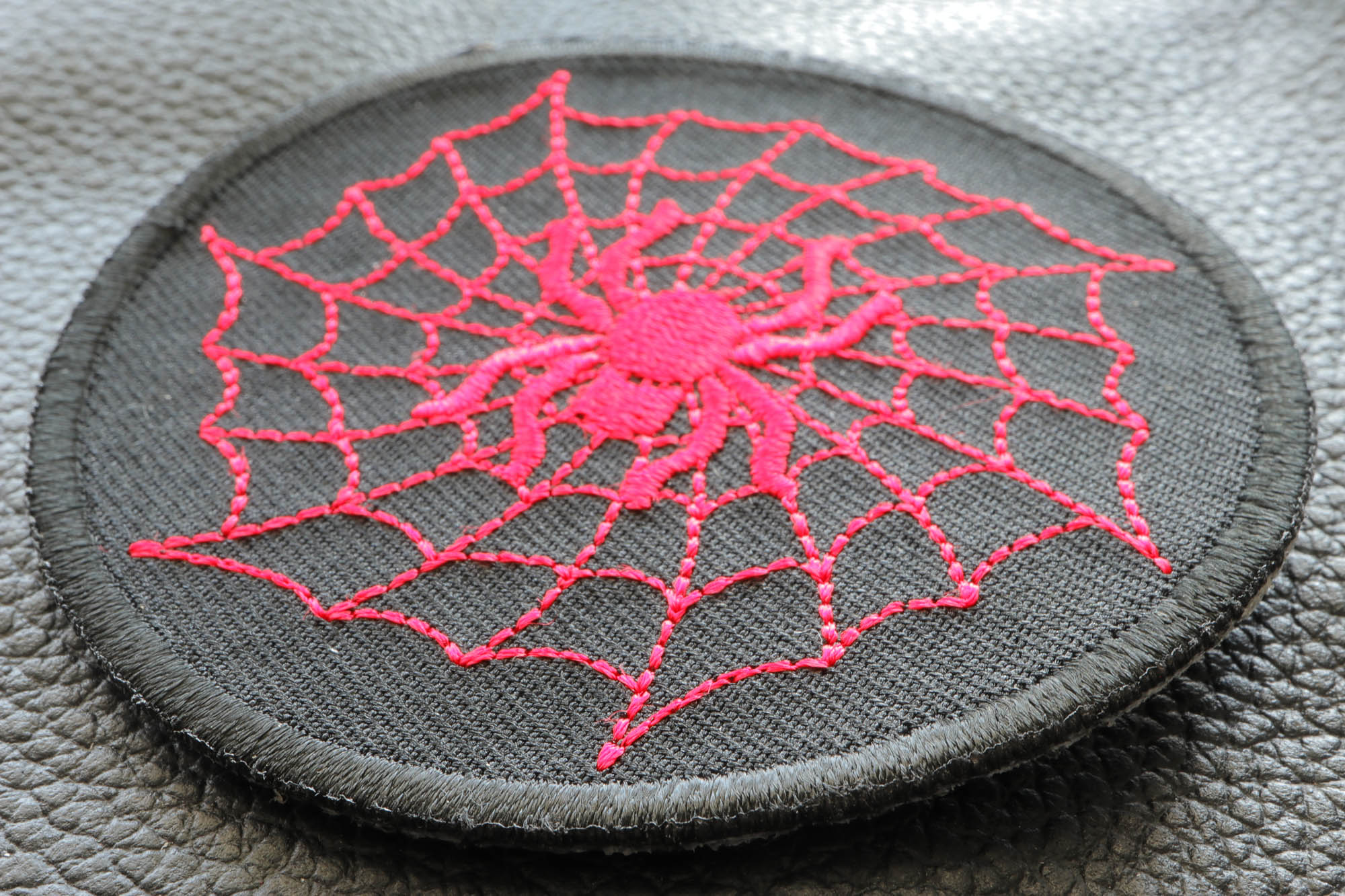 Iron On Red Spider and Web Patch | Embroidered Patches by Ivamis Patches