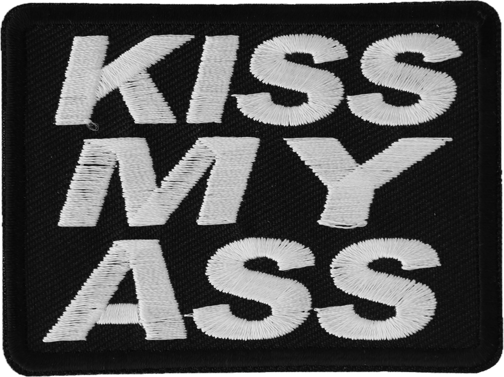 Kiss My Ass Patch - Iron on Offensive Patches by Ivamis Patches