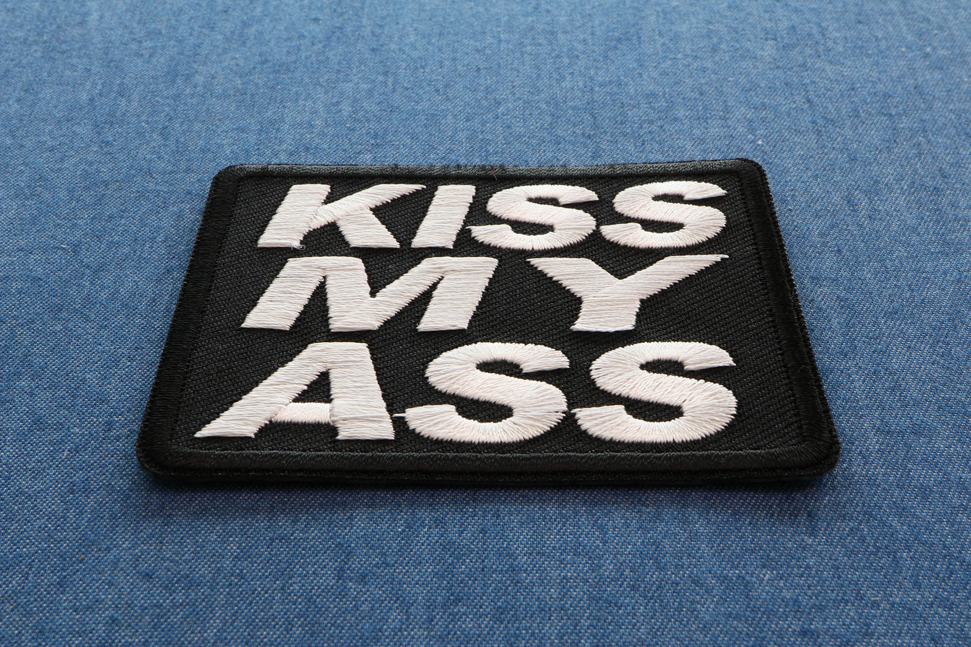 Kiss My Ass Patch - Iron on Offensive Patches by Ivamis Patches