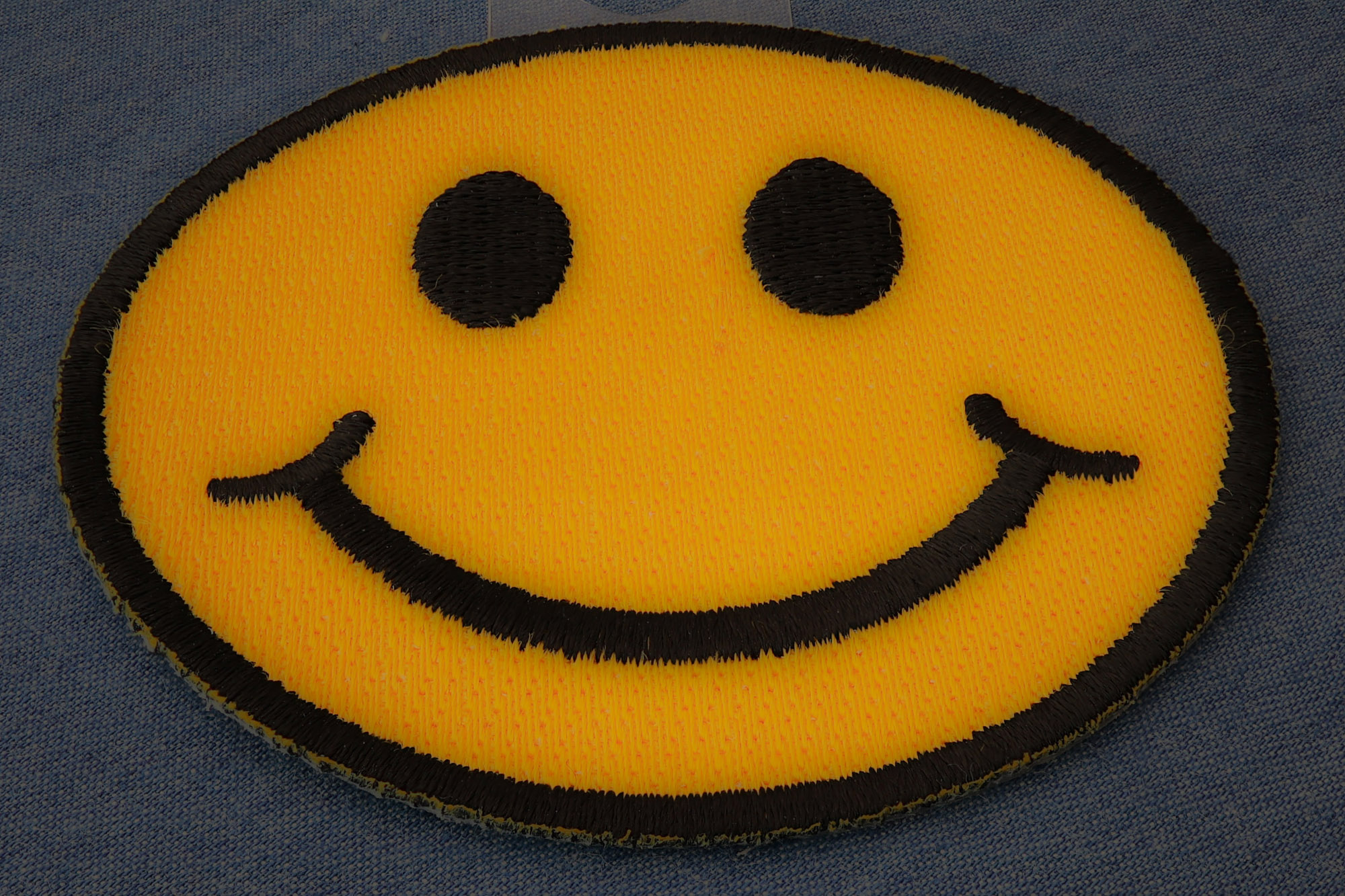 Yellow Smiley Face Embroidered Iron On FUN Patch | Embroidered Patches ...