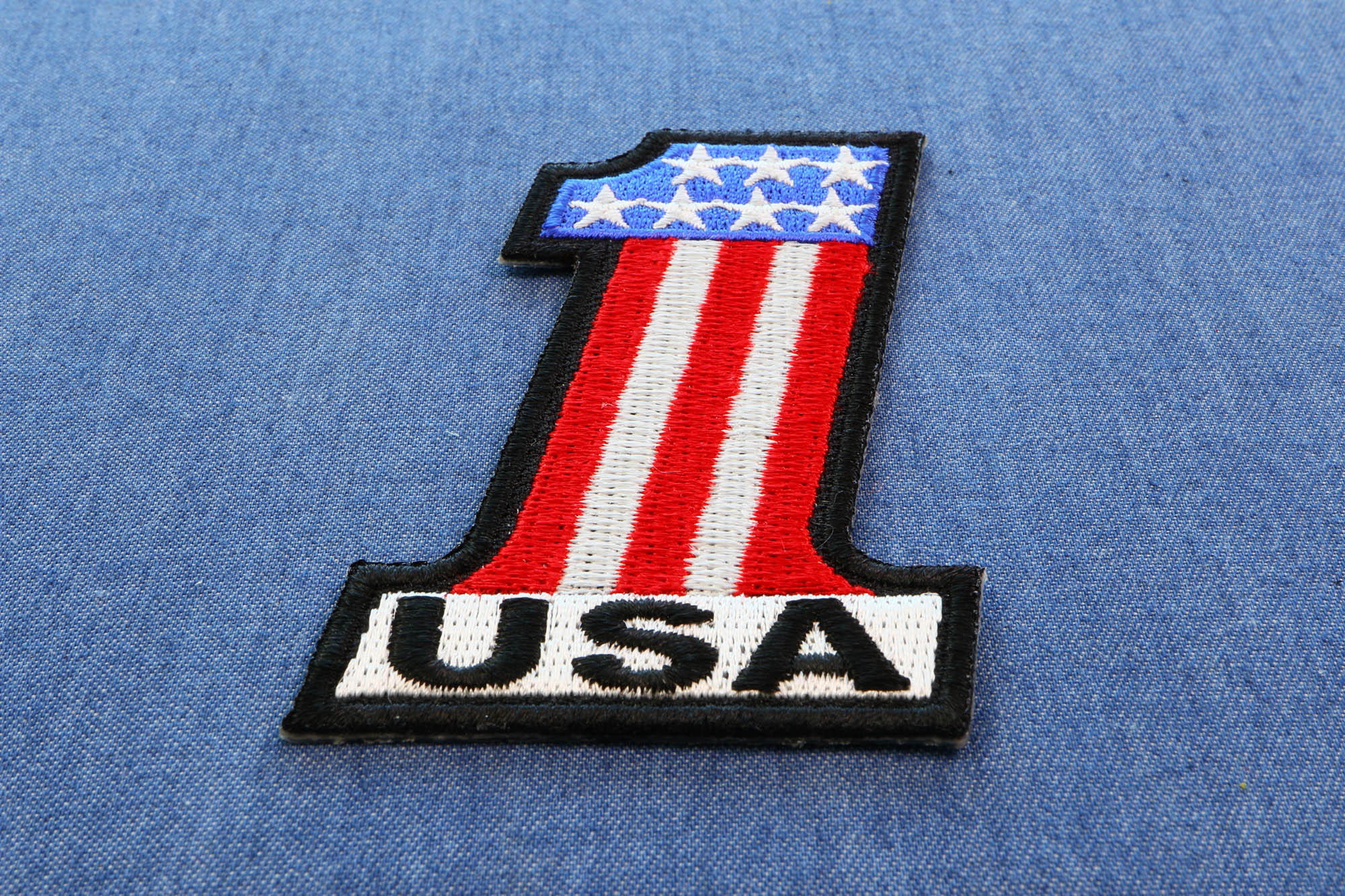 No 1 USA Patriotic Iron On Patch | Embroidered Patches by Ivamis Patches