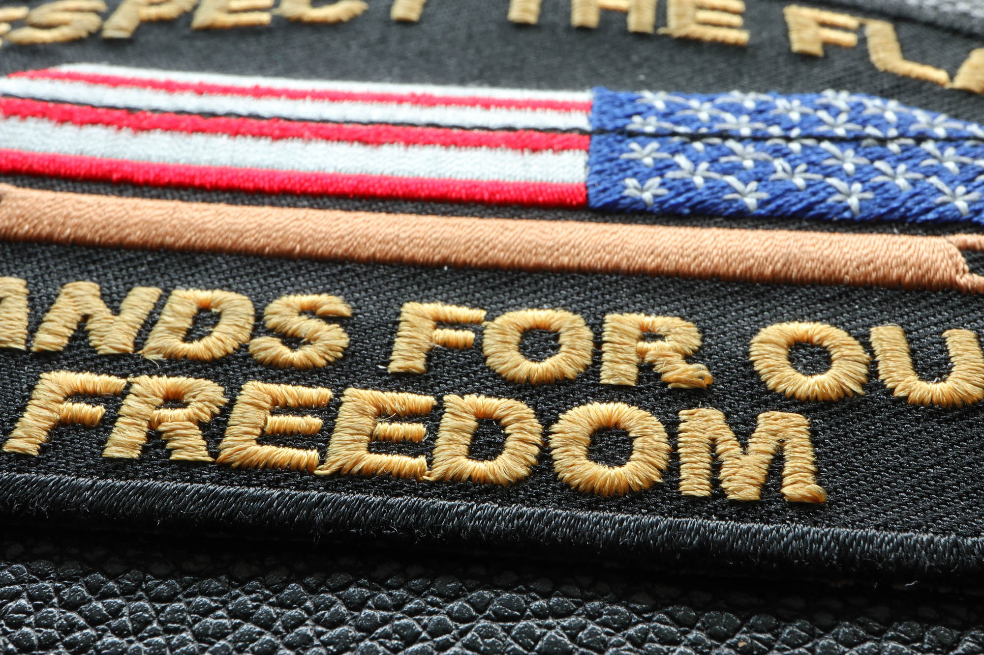 Respect Our Flag Patriotic Iron on Cap Patch - Iron on Patriotic ...