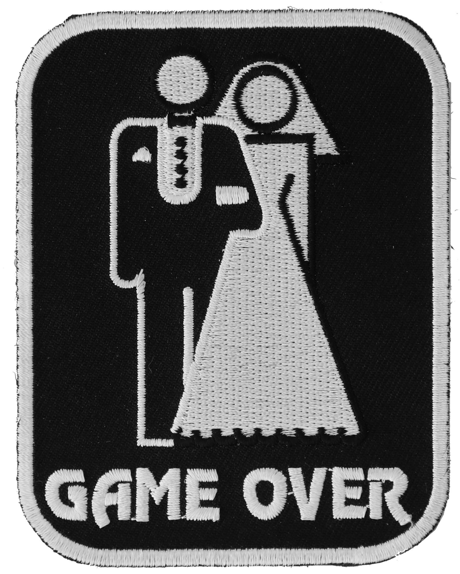 Game Over Marriage Funny Iron on Patch - Iron on Funny Patches by ...