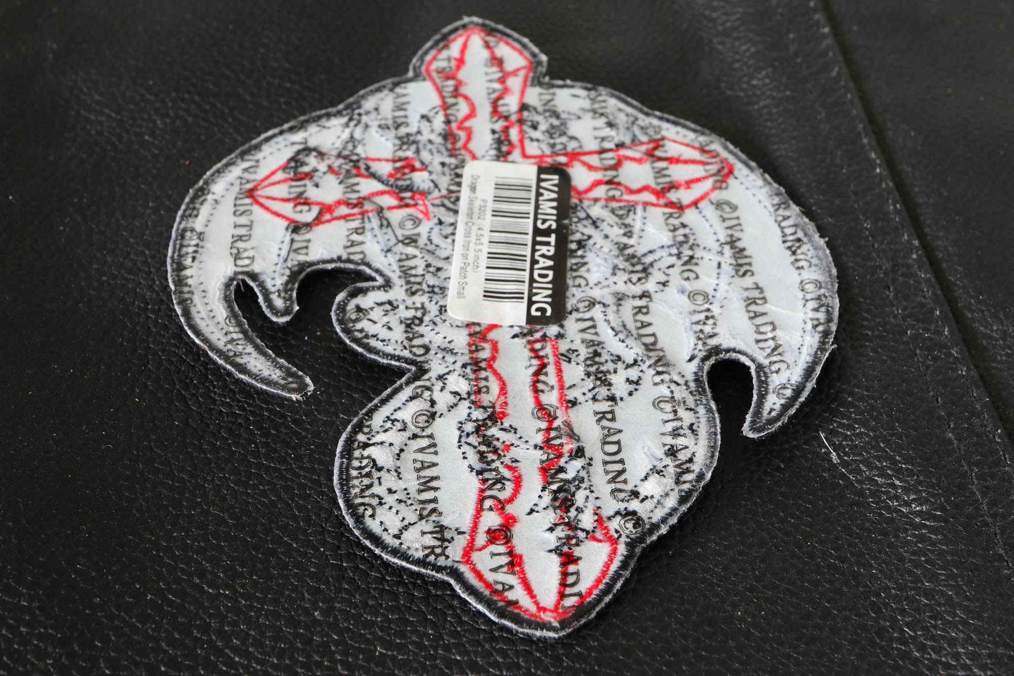 Dragon Skeleton Cross Patch Medium | Christian Patches -TheCheapPlace