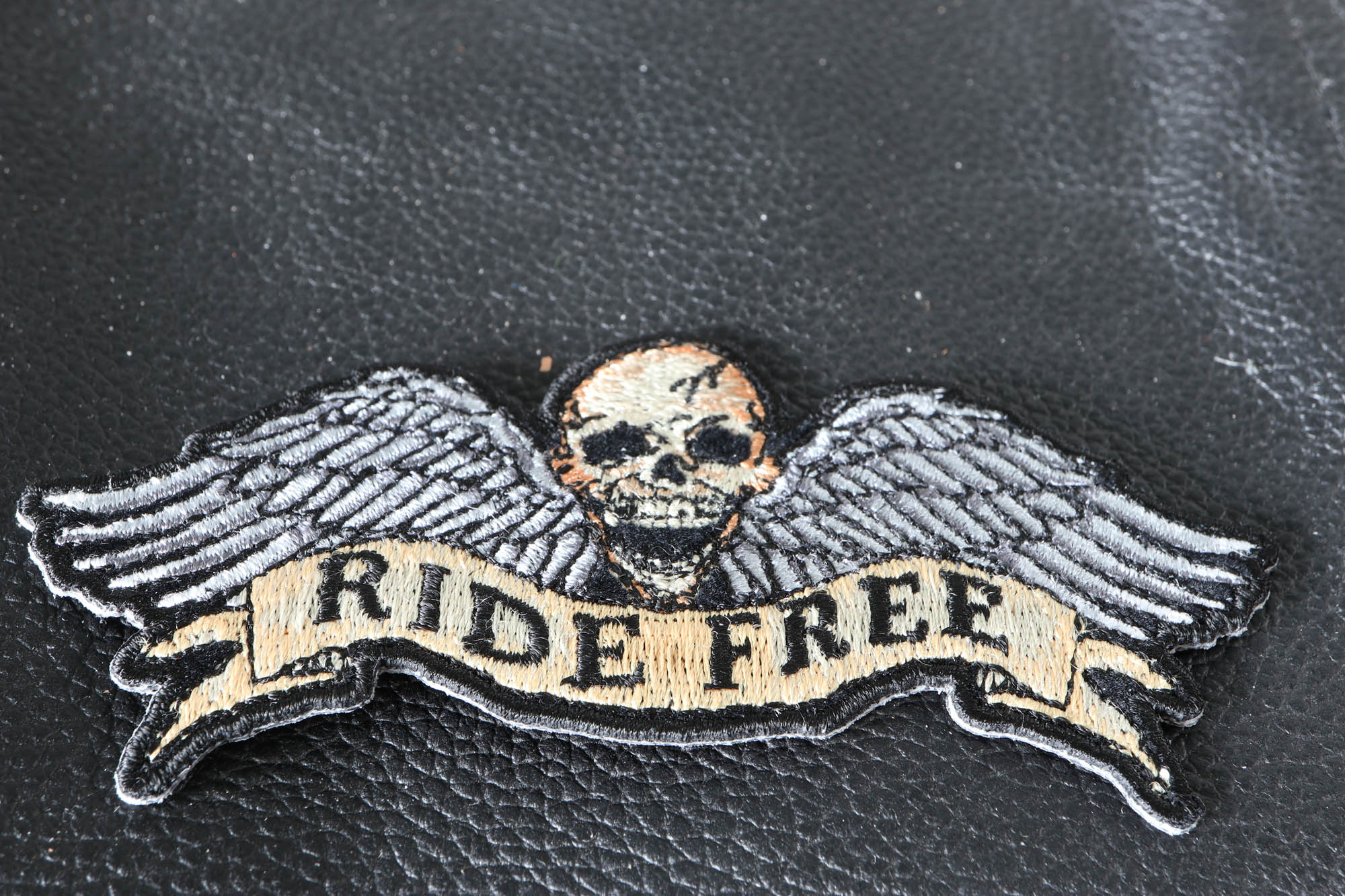 Ride Free Skull and Wings Patch, Biker Skull Patches by Ivamis Patches