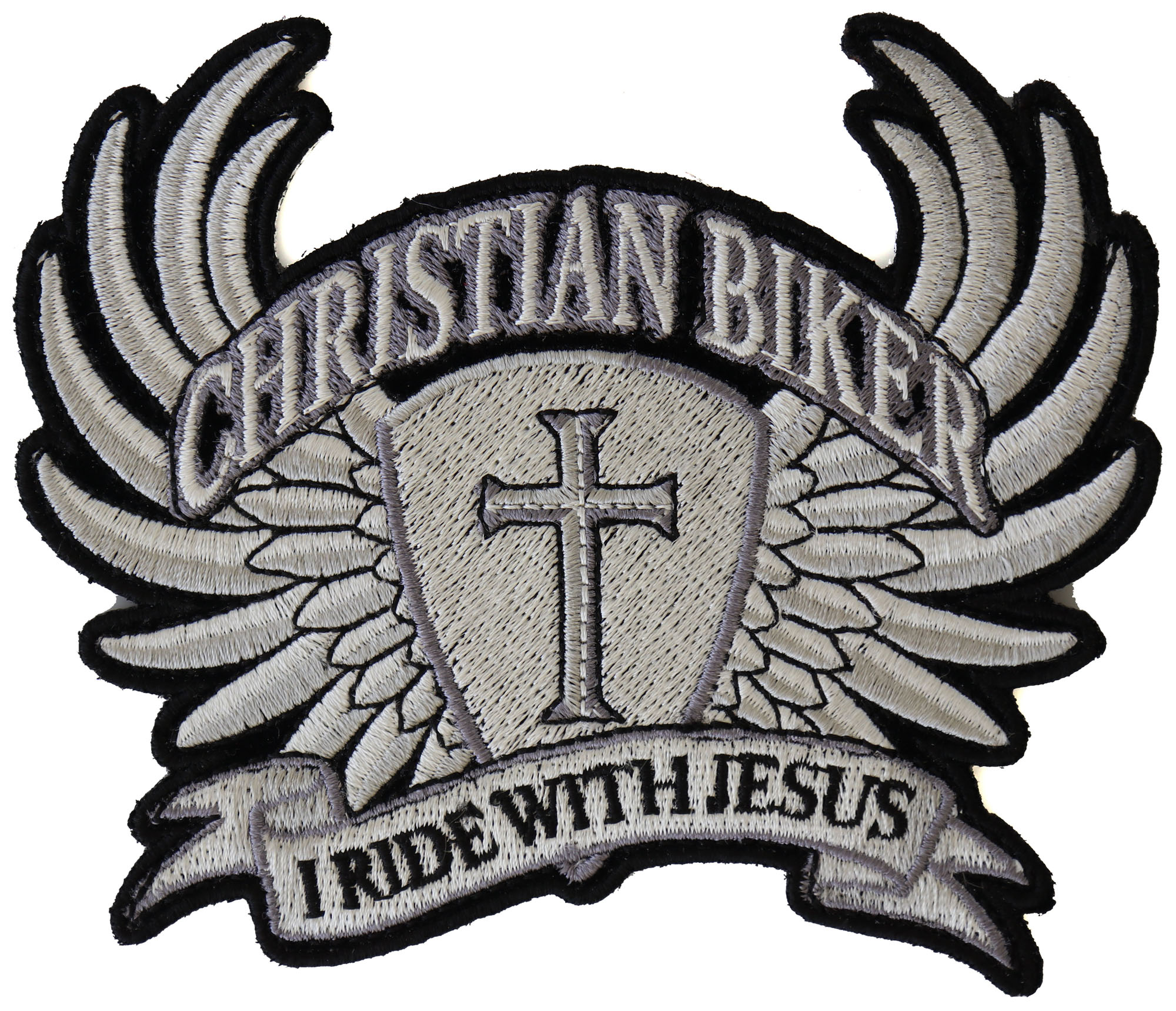 Small Christian Biker Patch I Ride With Jesus | Christian Patches ...