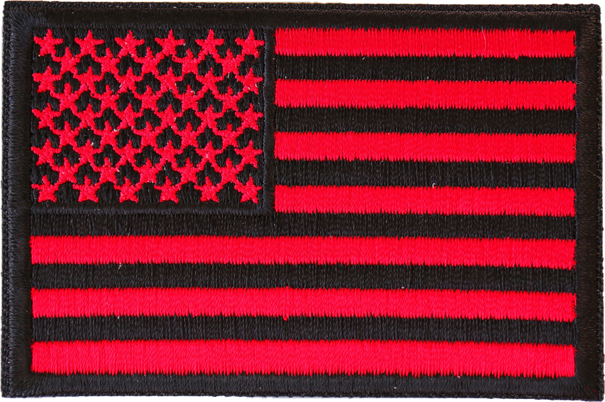Red Black American Flag Patch | American Flag Patches -TheCheapPlace