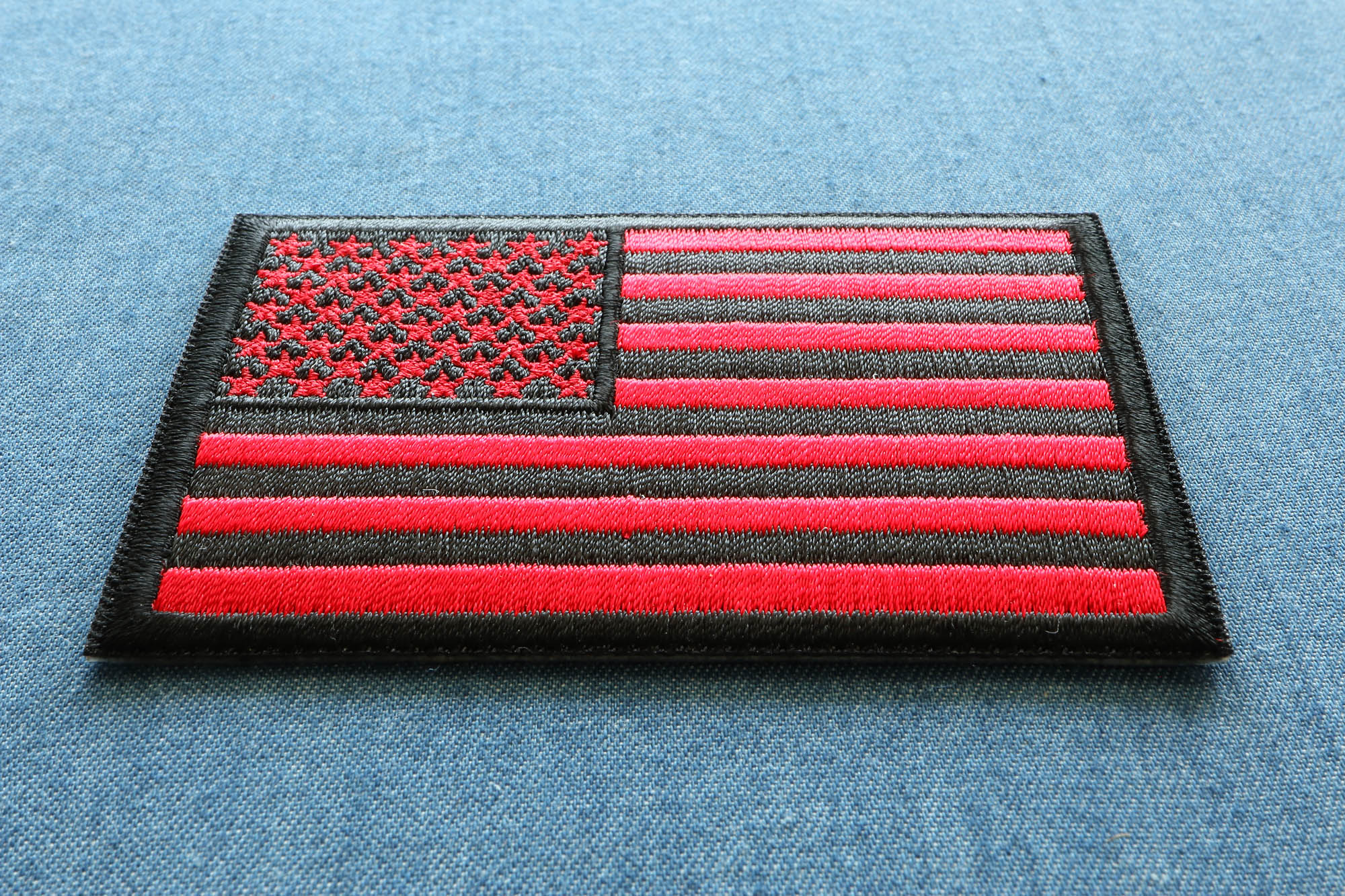 Red Black American Flag Patch Small Embroidered Iron On Patch ...