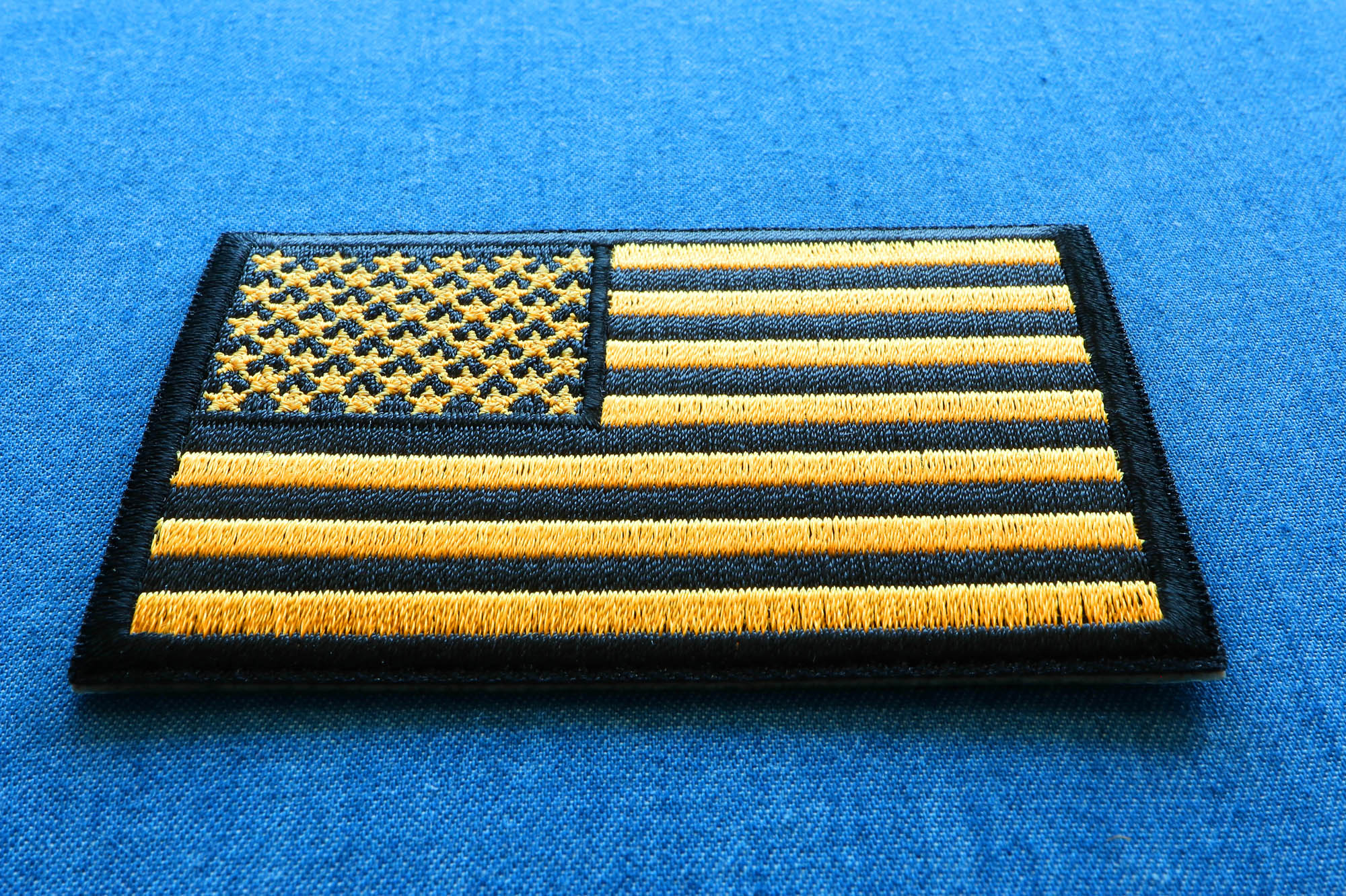 Yellow Black American Flag Patch Small Embroidered Iron On Patch ...