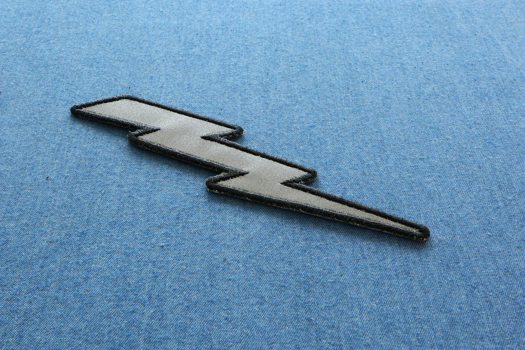 Reflective Lightning Bolt Right Patch, Embroidered Iron On Patch | Embroidered Patches by Ivamis ...