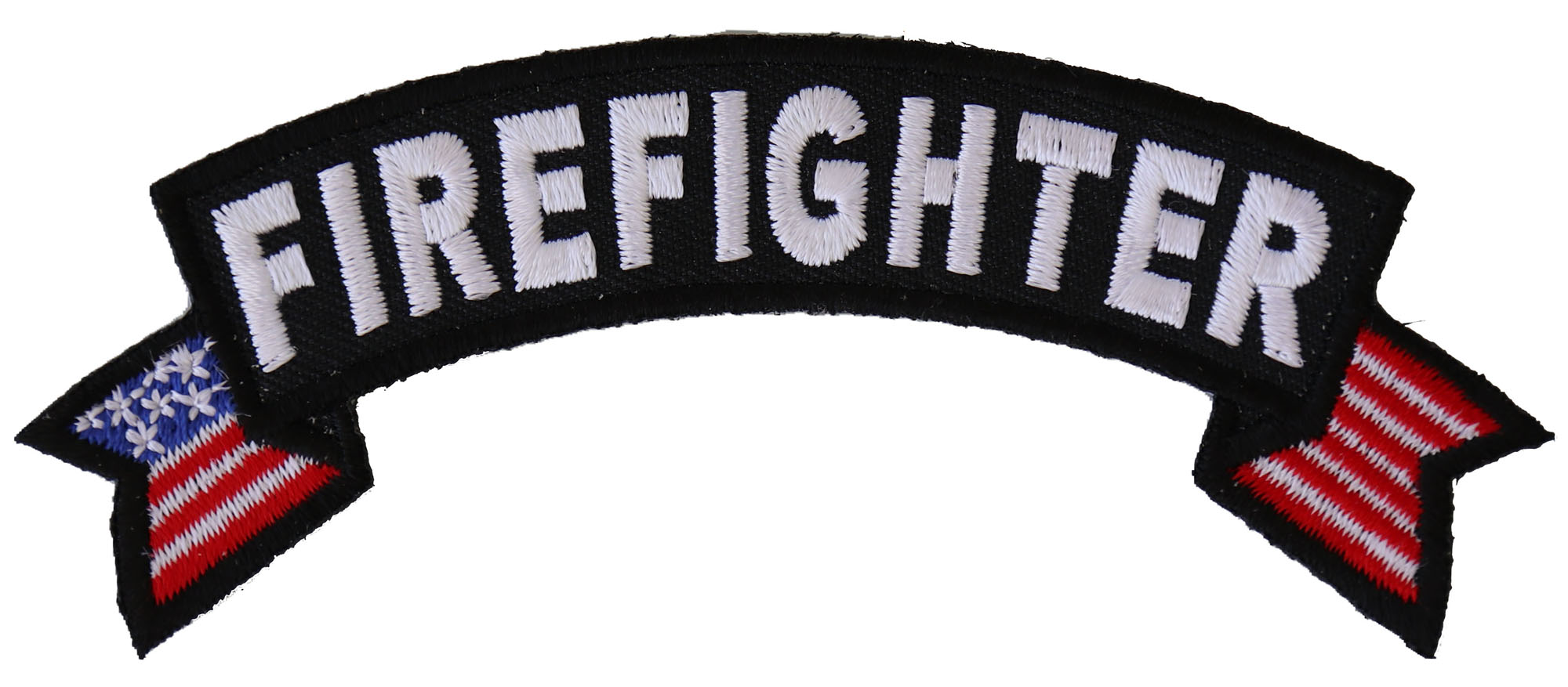 Firefighter US Flag Small Rocker Patch | Embroidered Patches by Ivamis ...