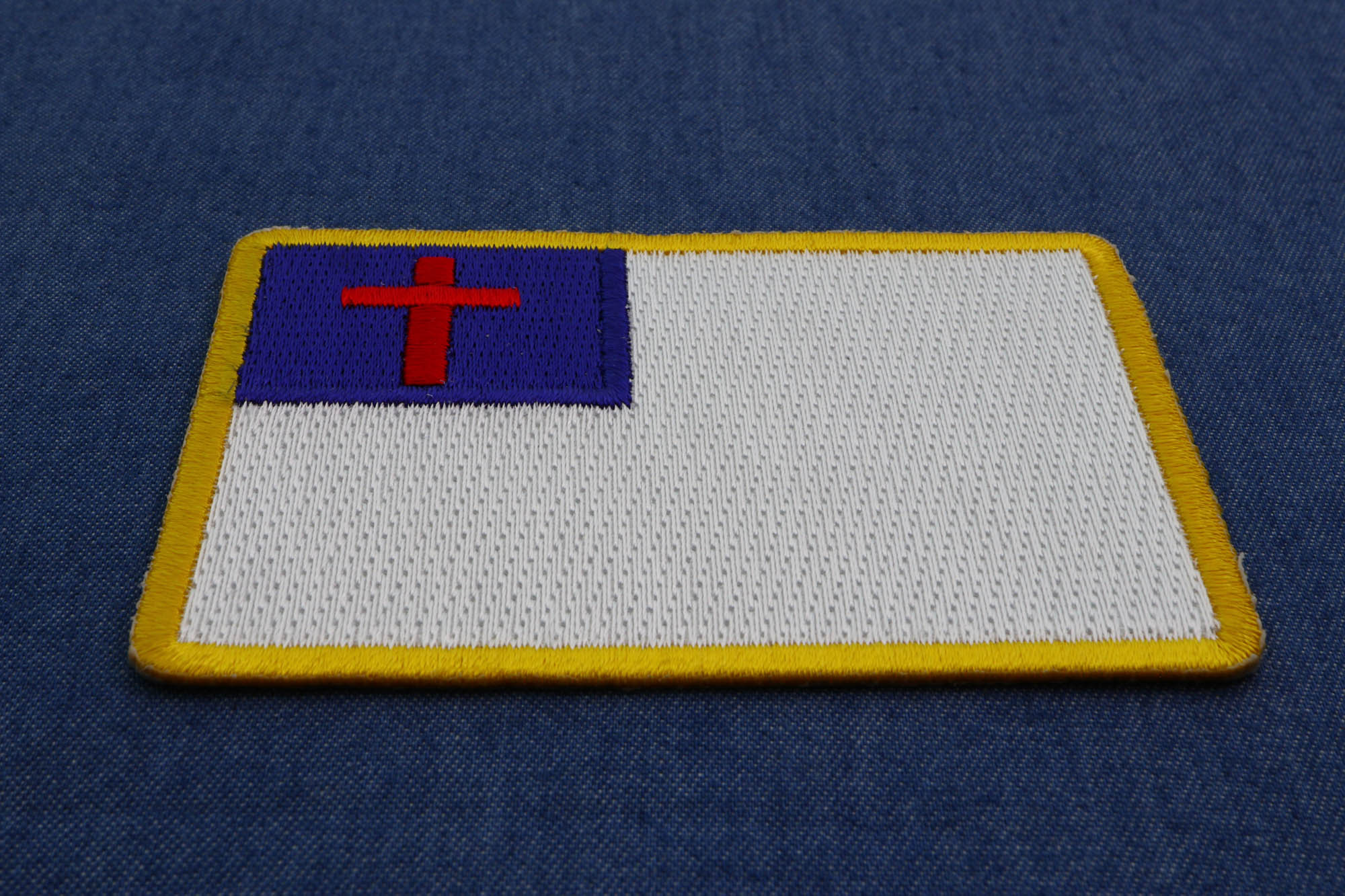Iron On Christian Flag Small Patch | Embroidered Patches by Ivamis Patches