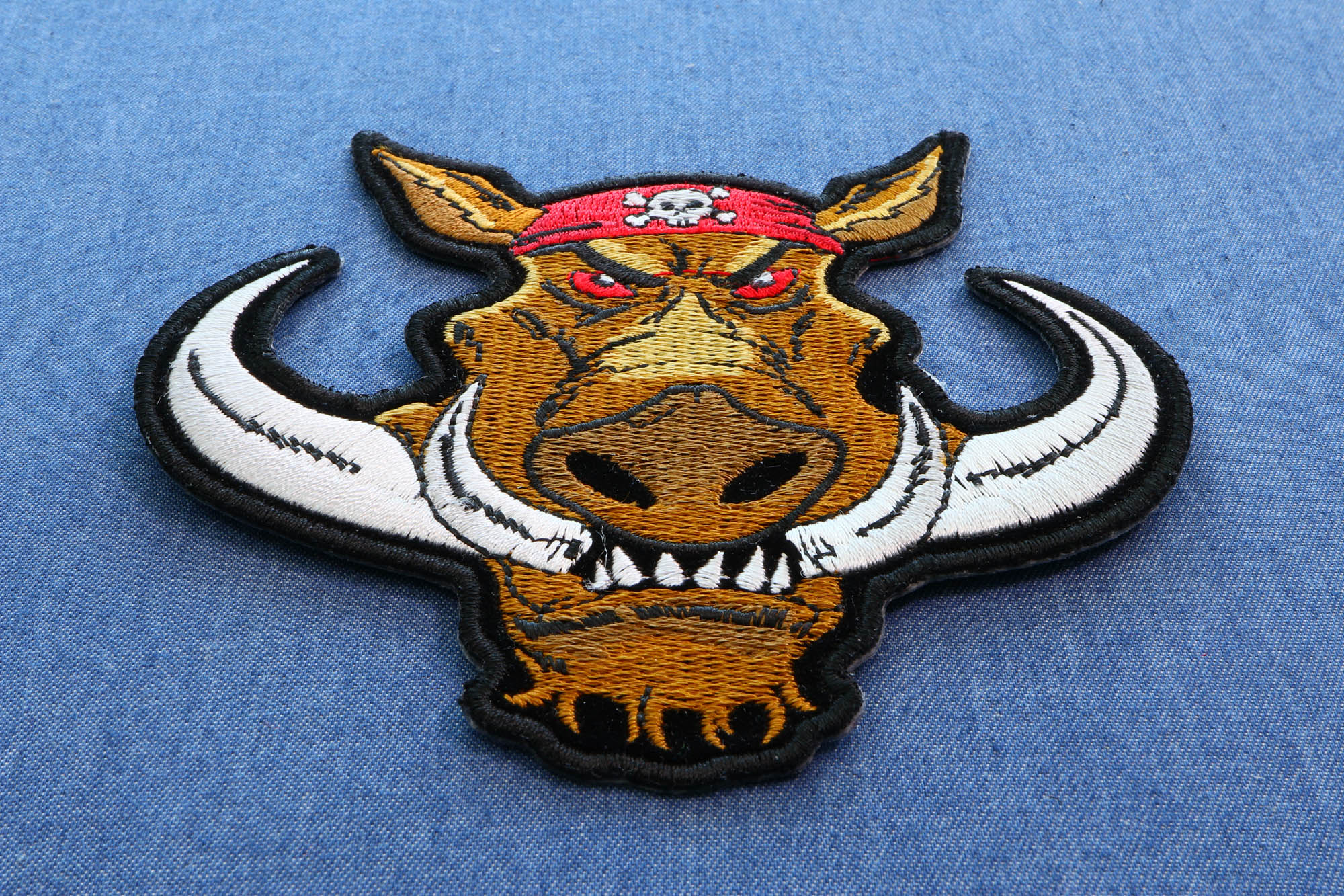 Wild Hog Patch, Biker Vest Patches, Sew or Iron on Patch by Ivamis Patches