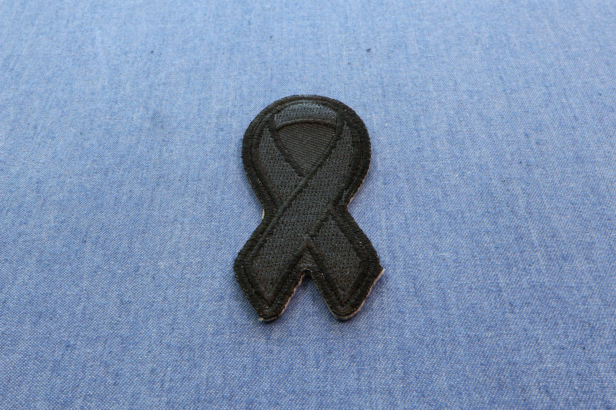 Black Ribbon Patch, Support Ribbon Patches by Ivamis Patches