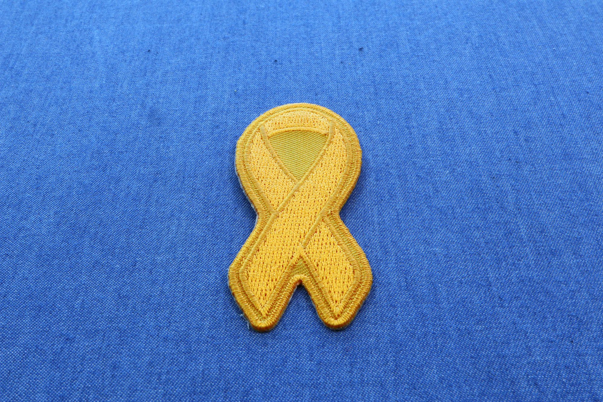 Orange Ribbon Embroidered Patch by Ivamis Patches