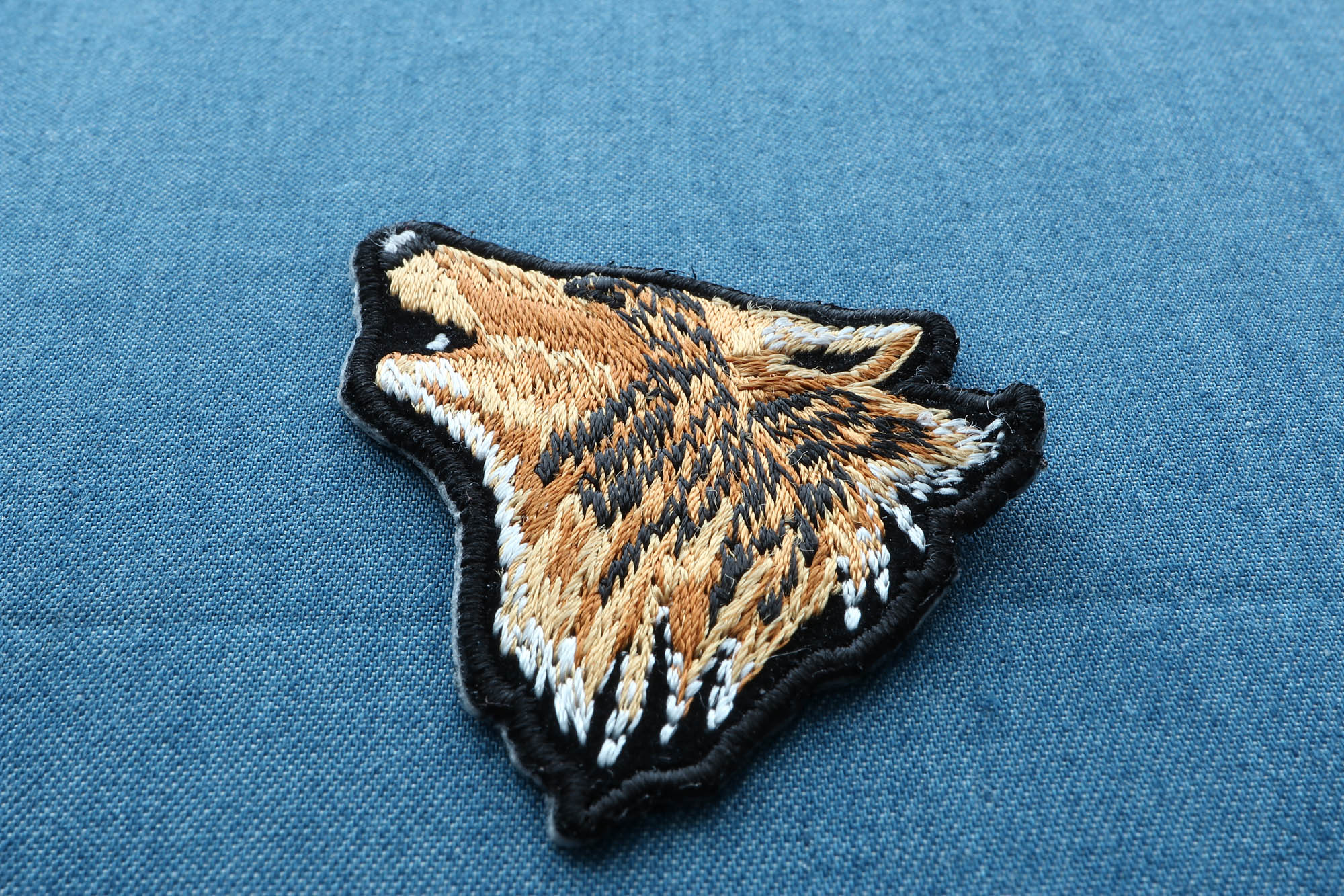 Iron On Mini Wolf Head Patch by Ivamis Patches