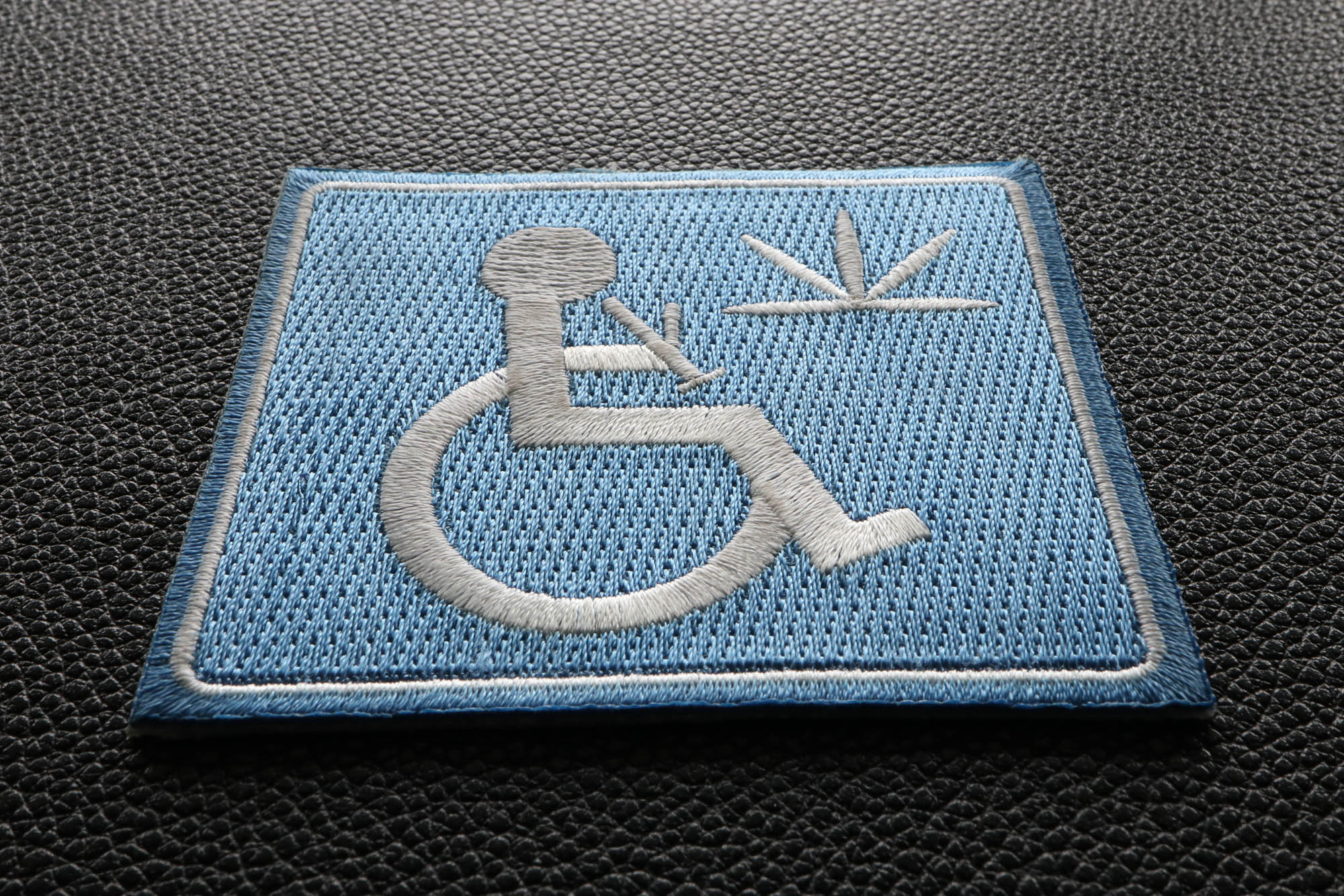 Handicap Stoner With Bong - Embroidered Iron On Patch | Embroidered Pot ...