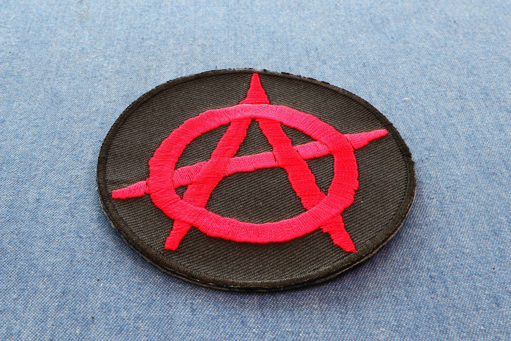 Anarchy Patch 3 Inch Round Iron On Patch | Embroidered Patches by Ivamis Patches