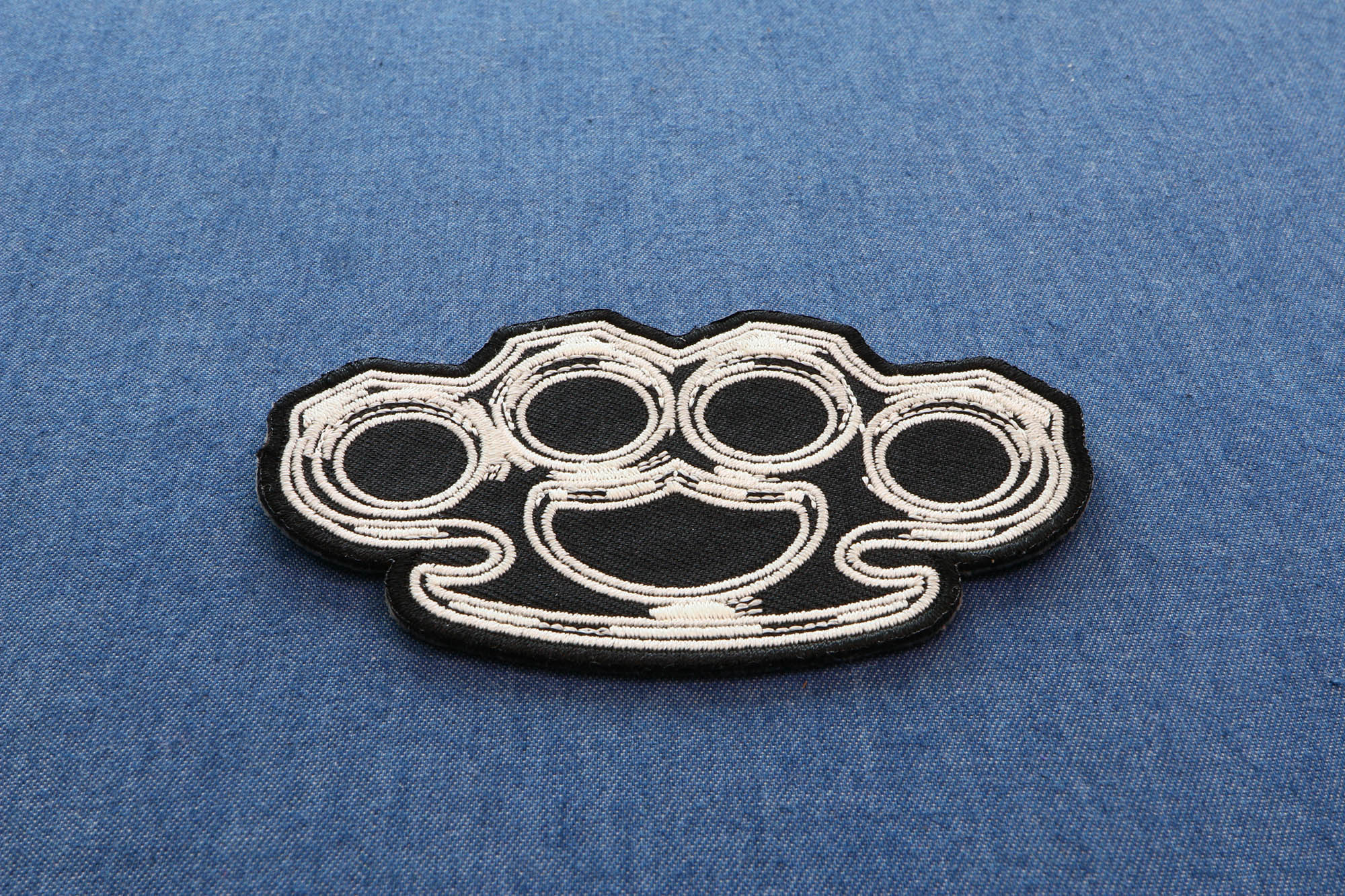 Brass Knuckles Iron On Patch | Embroidered Patches by Ivamis Patches